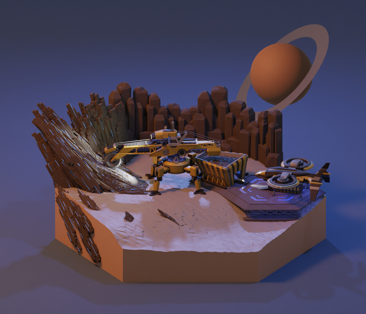 ArtStation - Astro-Mining: Space Resource Extraction