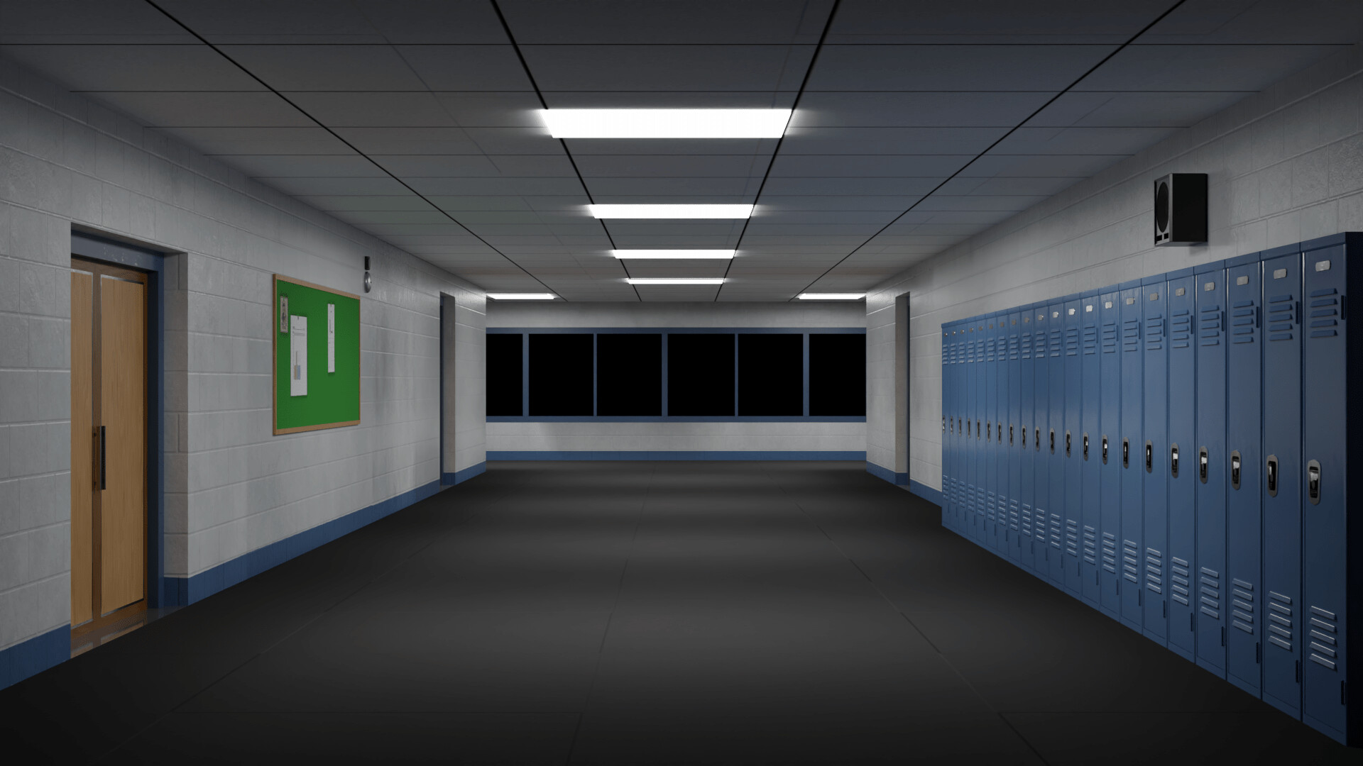 ArtStation - School Halway