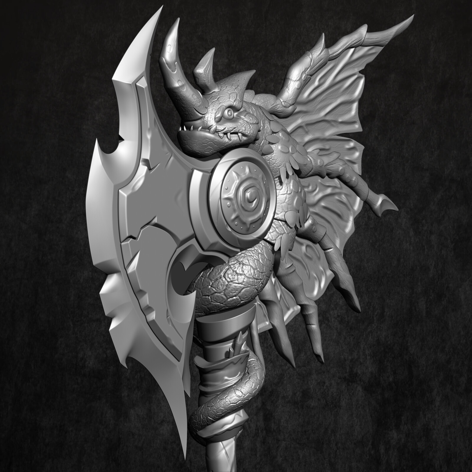 Ramanan D.Titus - 2D to 3D Weapon Sculpt - (Concept by Jenny Brozek)