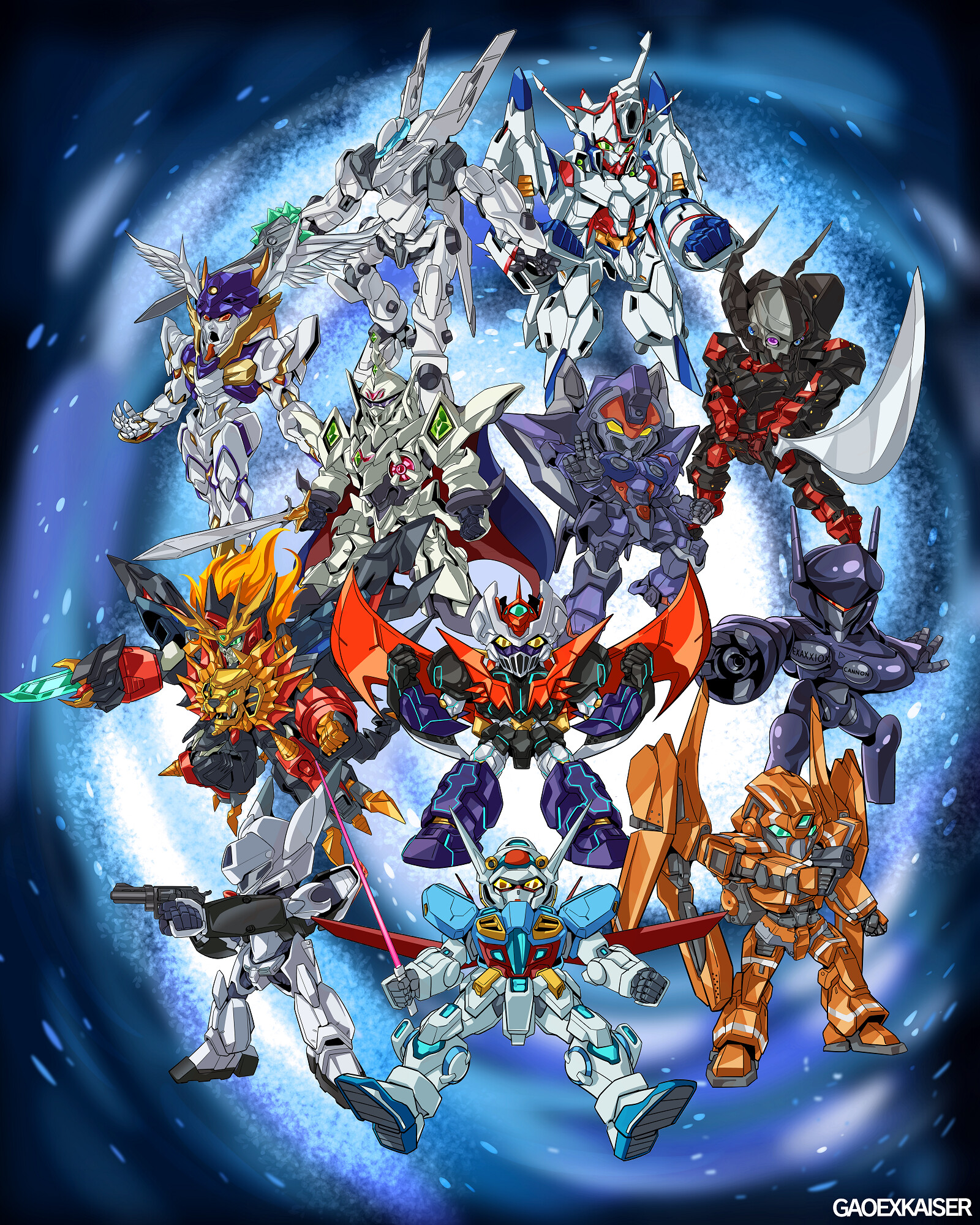 ArtStation - Custom Super Robot Wars (Commission)