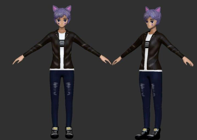 ArtStation - A Cat VR Chat Avi