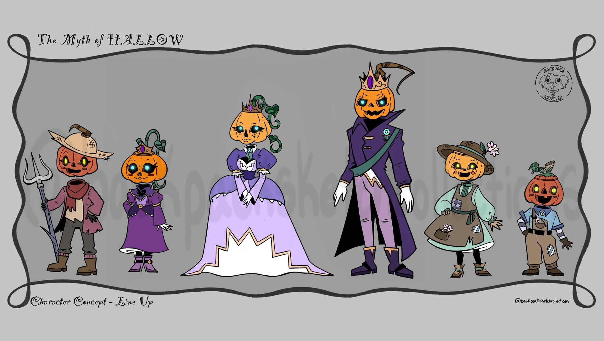 ArtStation - The Myth of HALLOW - Character Concept Line Up