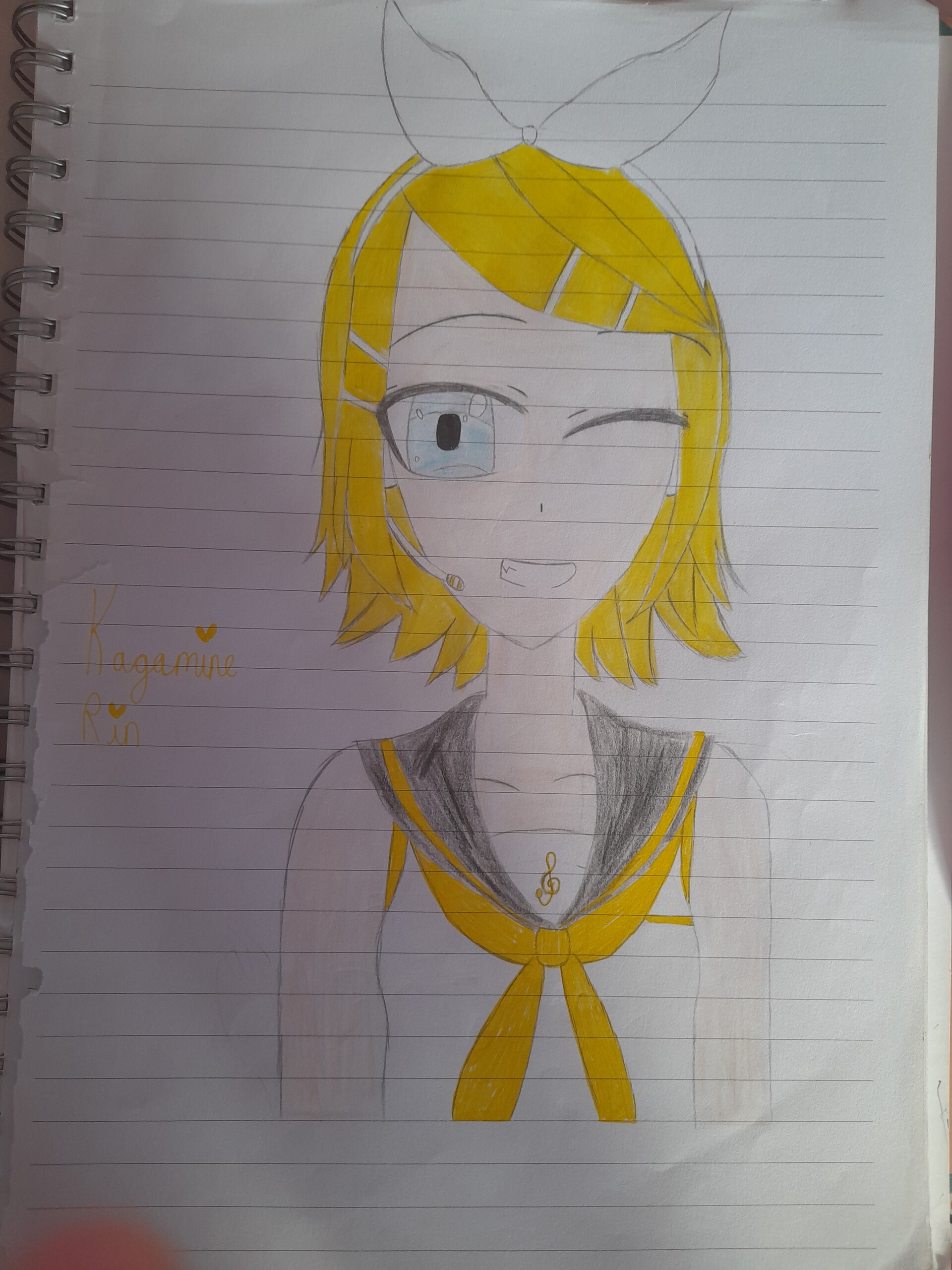 rin vocaloid drawing