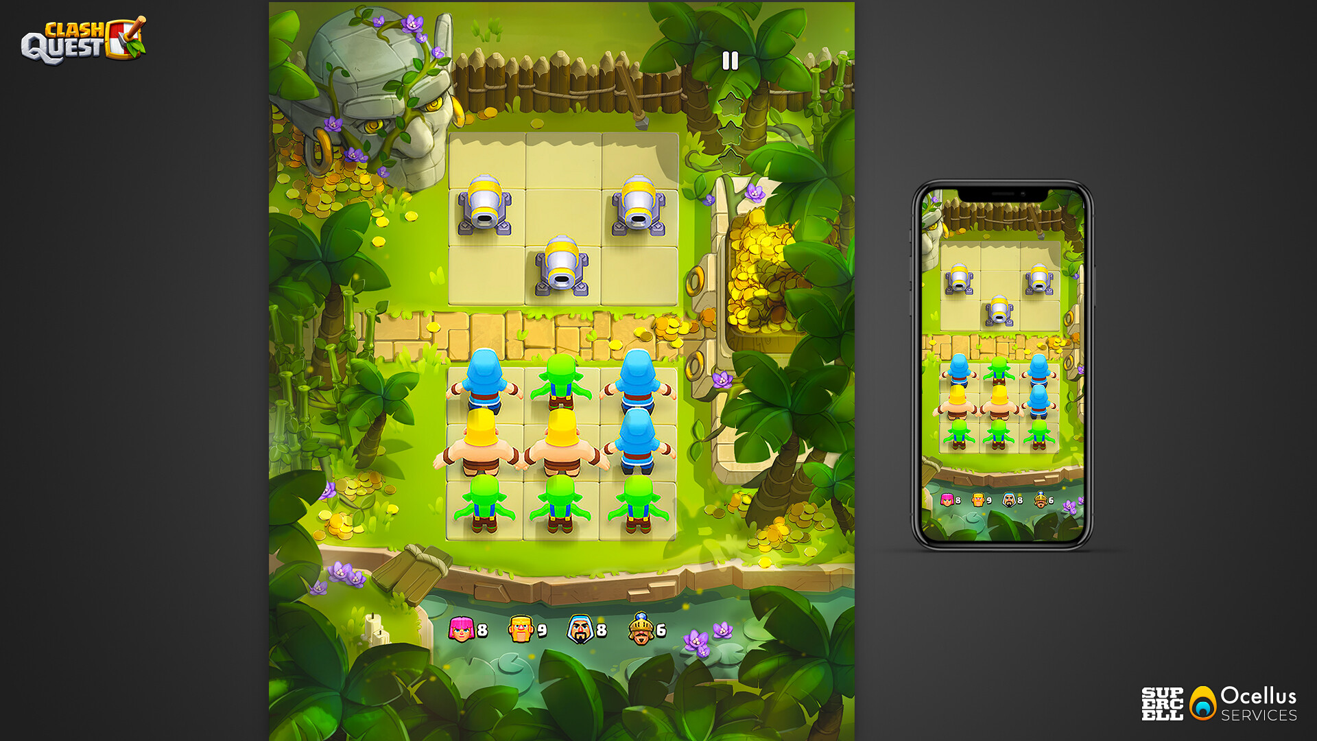 Ocellus - SERVICES - Clash Quest - Jungle & Electro Valley Arena