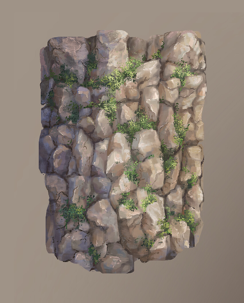 ArtStation - Stone Wall Painting Practice