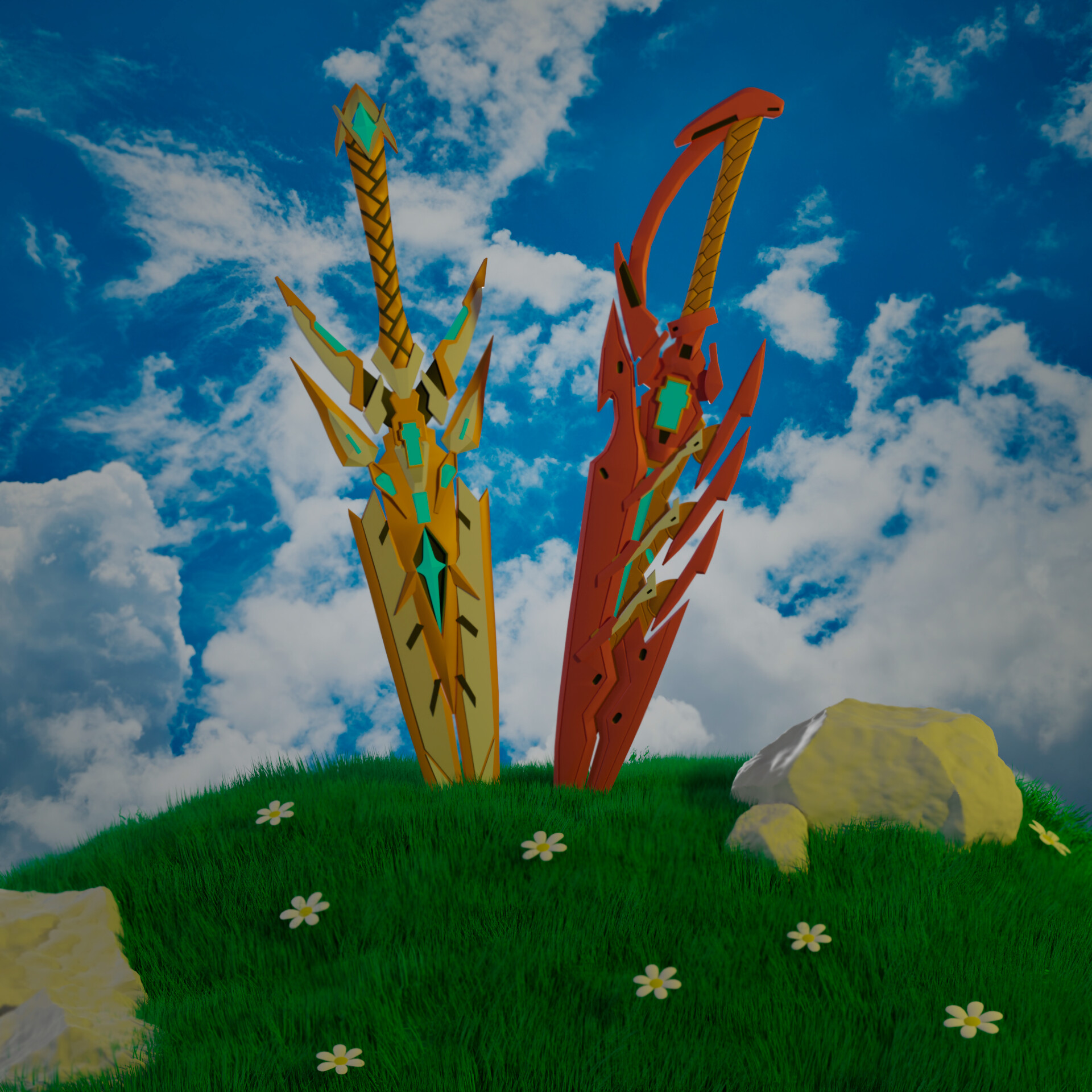 ArtStation - Xenoblade Chronicles Weapons