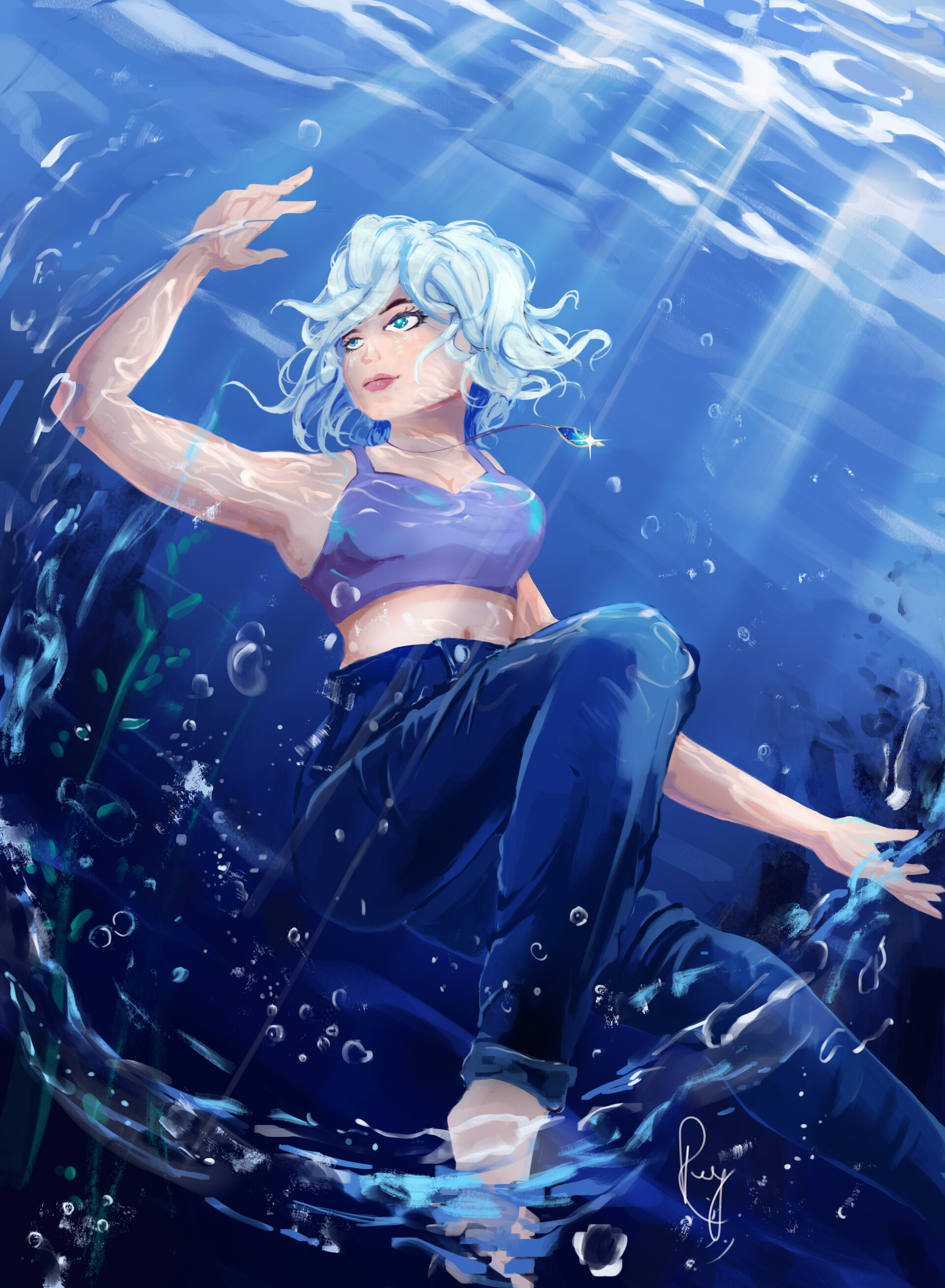 ArtStation - Focalors, from genshin impact ( fanart )