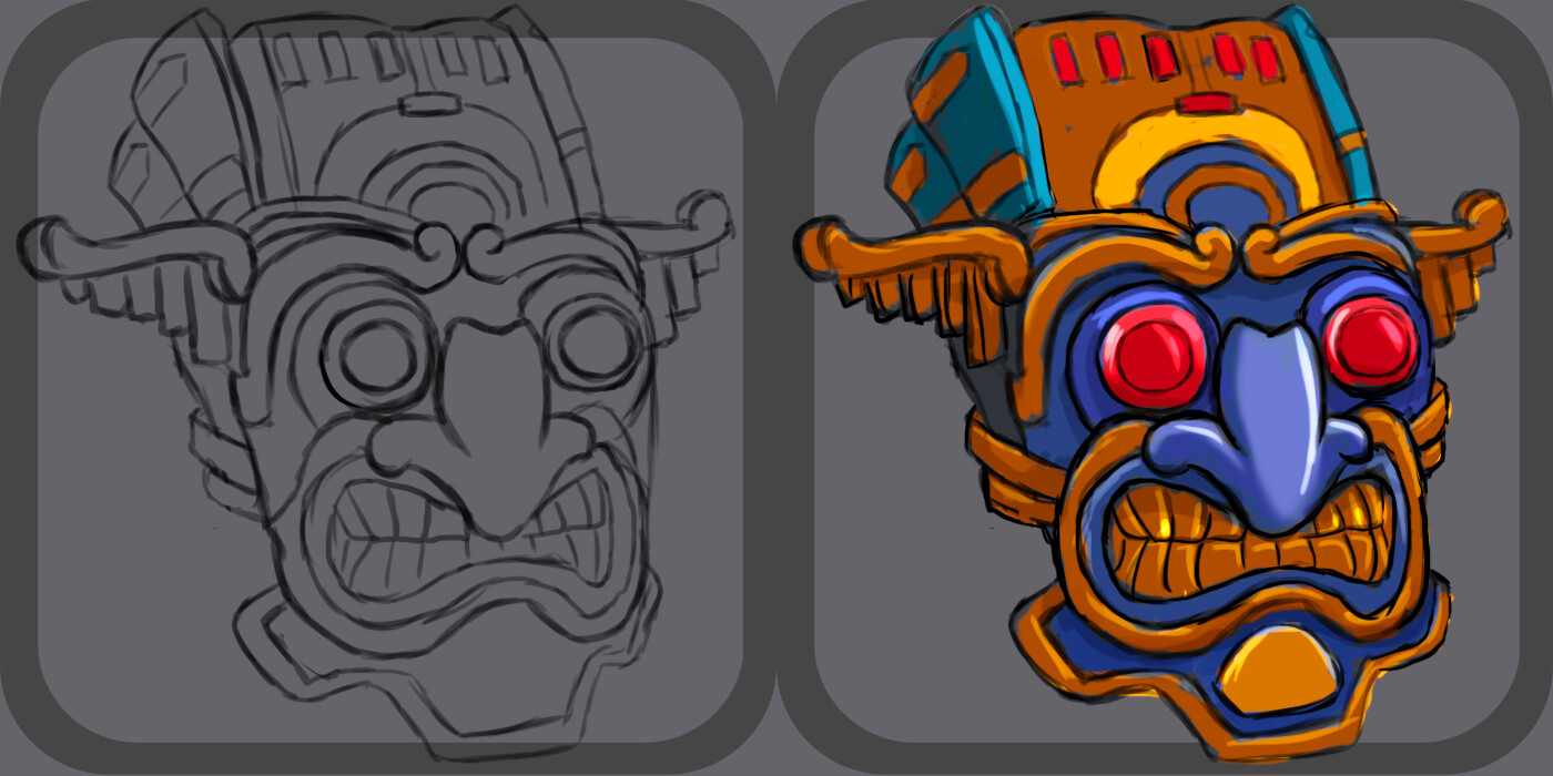 ArtStation - aztec_head