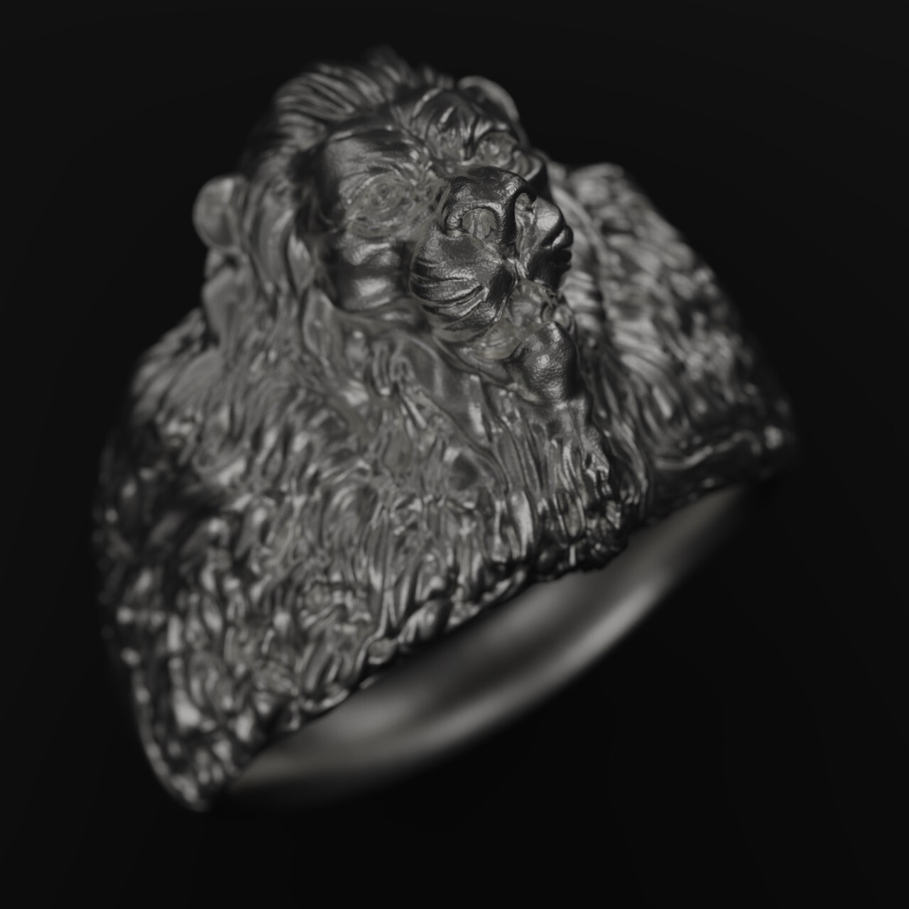 ArtStation - 3D Sculpted Lion Ring CAD Model for Casting
