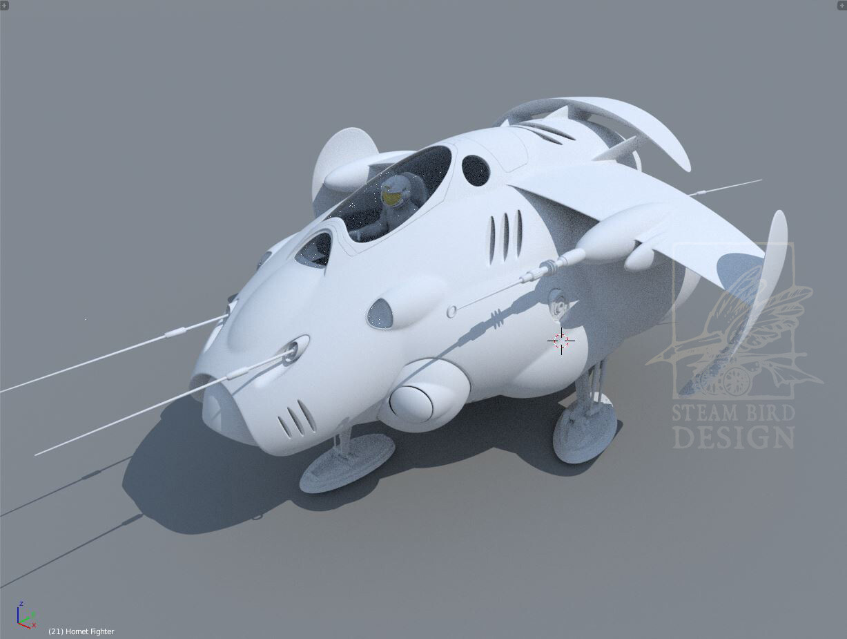 Steam Bird Design - 3D projects in the working