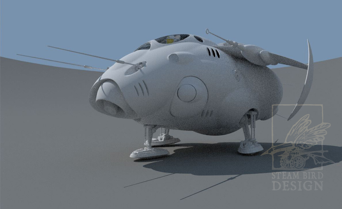 Steam Bird Design - 3D projects in the working