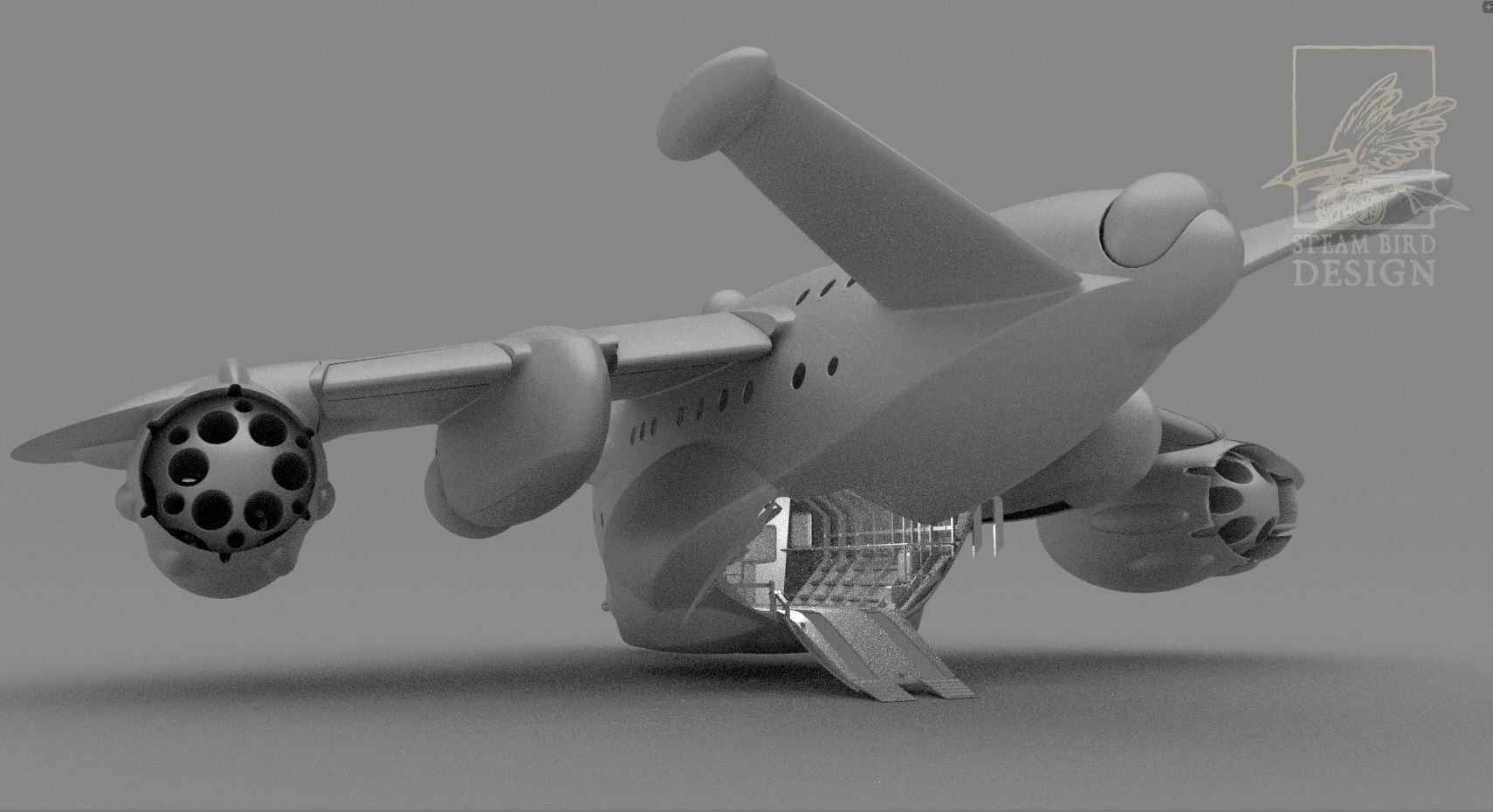 Steam Bird Design - 3D projects in the working