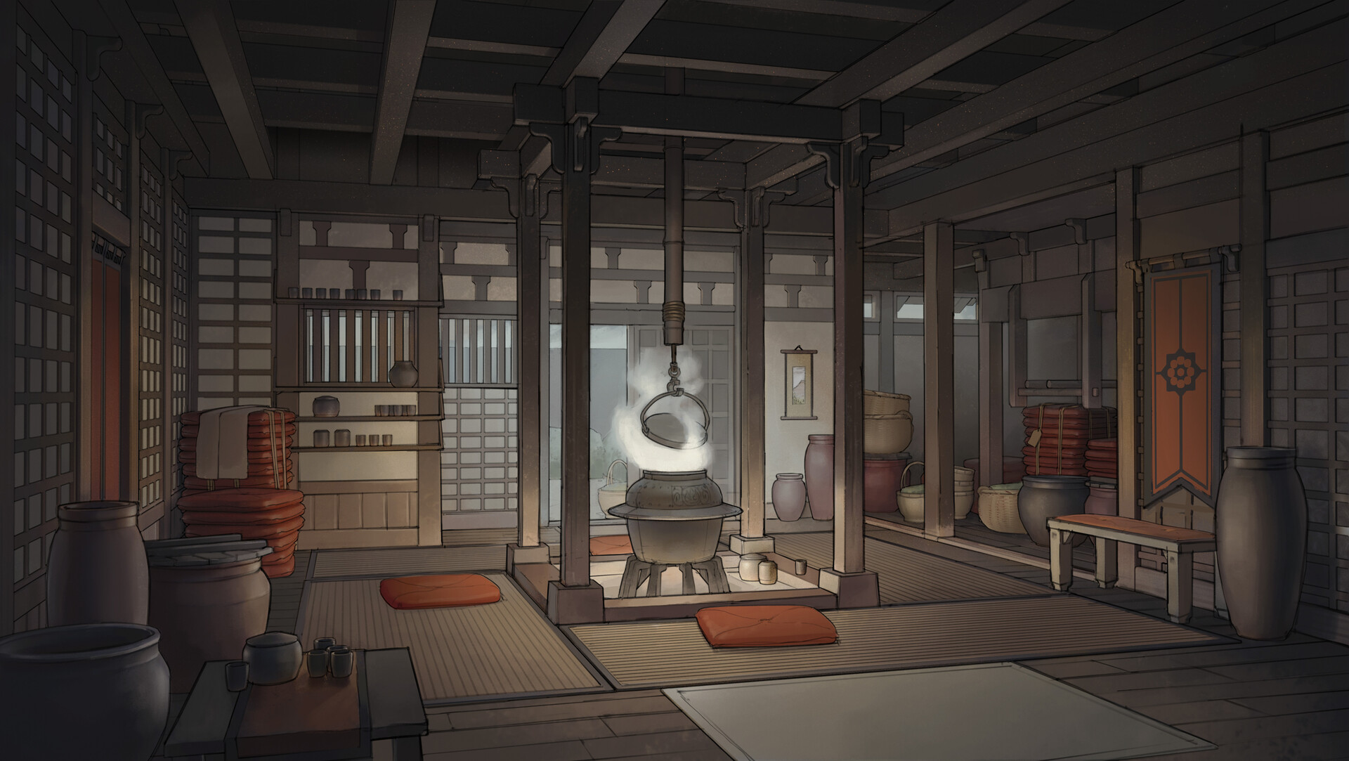 ArtStation - Fire Nation Tea House