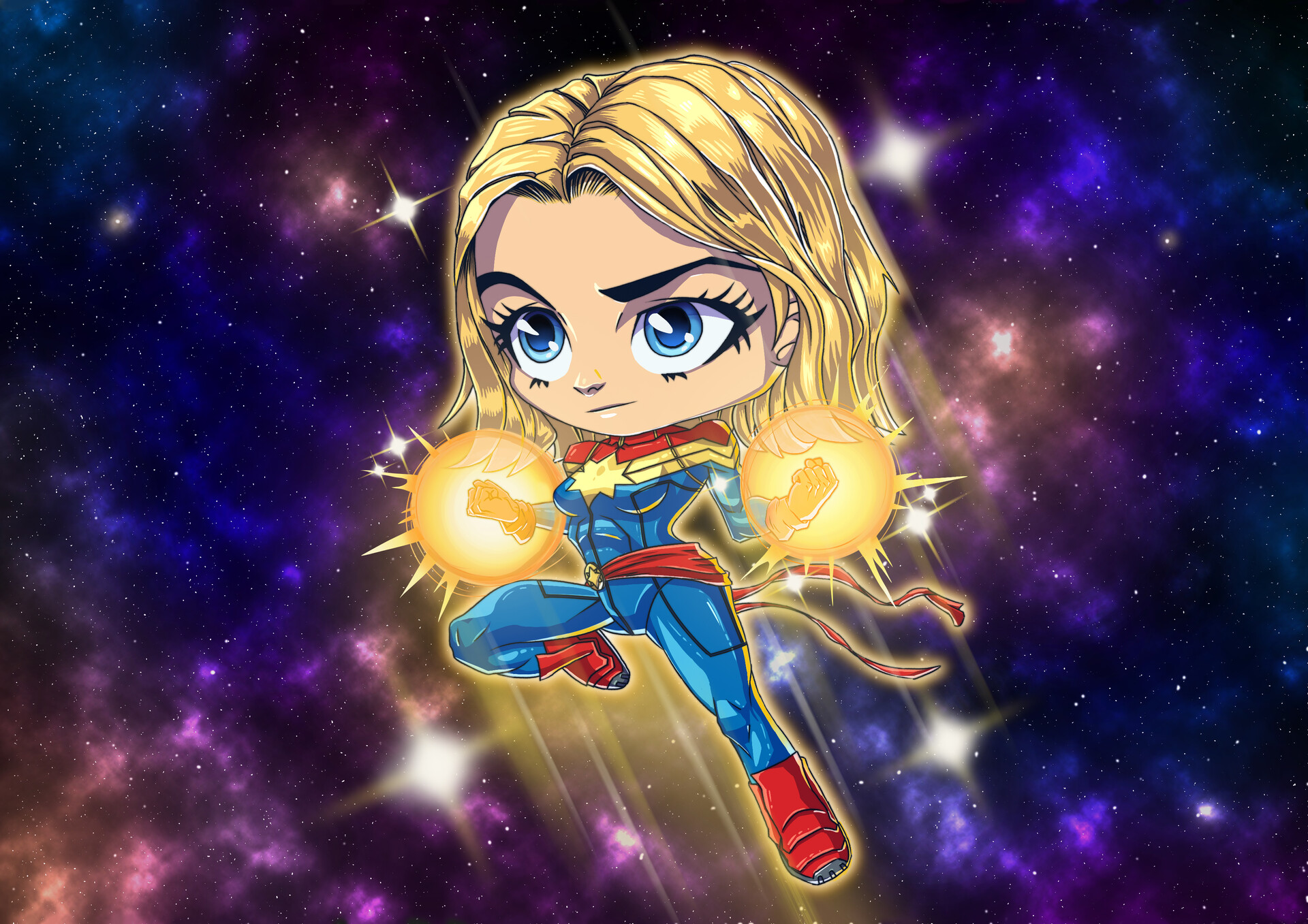 ArtStation - Captain Marvel Chibi