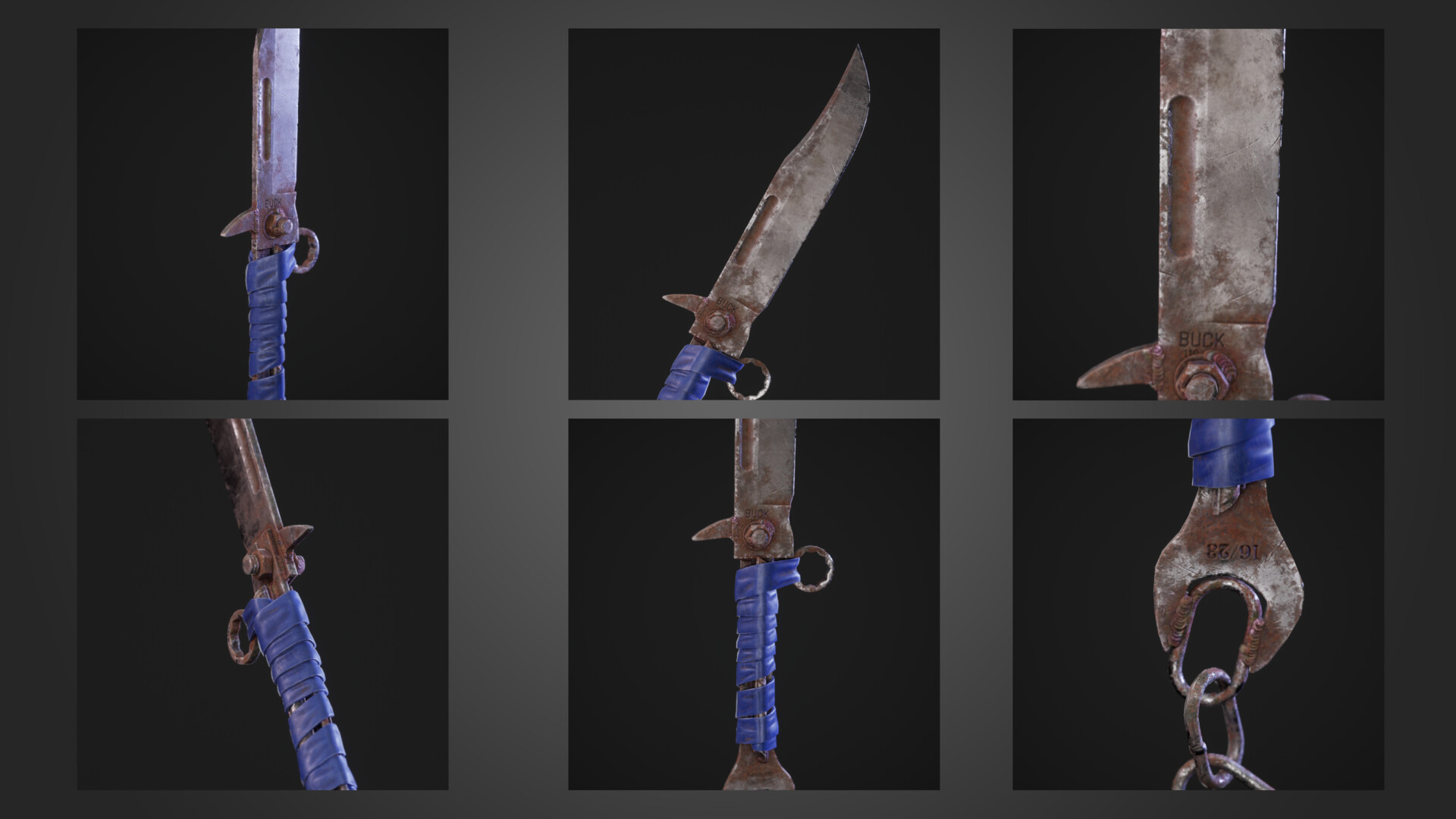 Toan Pham - Post Apocalyptic Knife - 3D Game Ready Asset