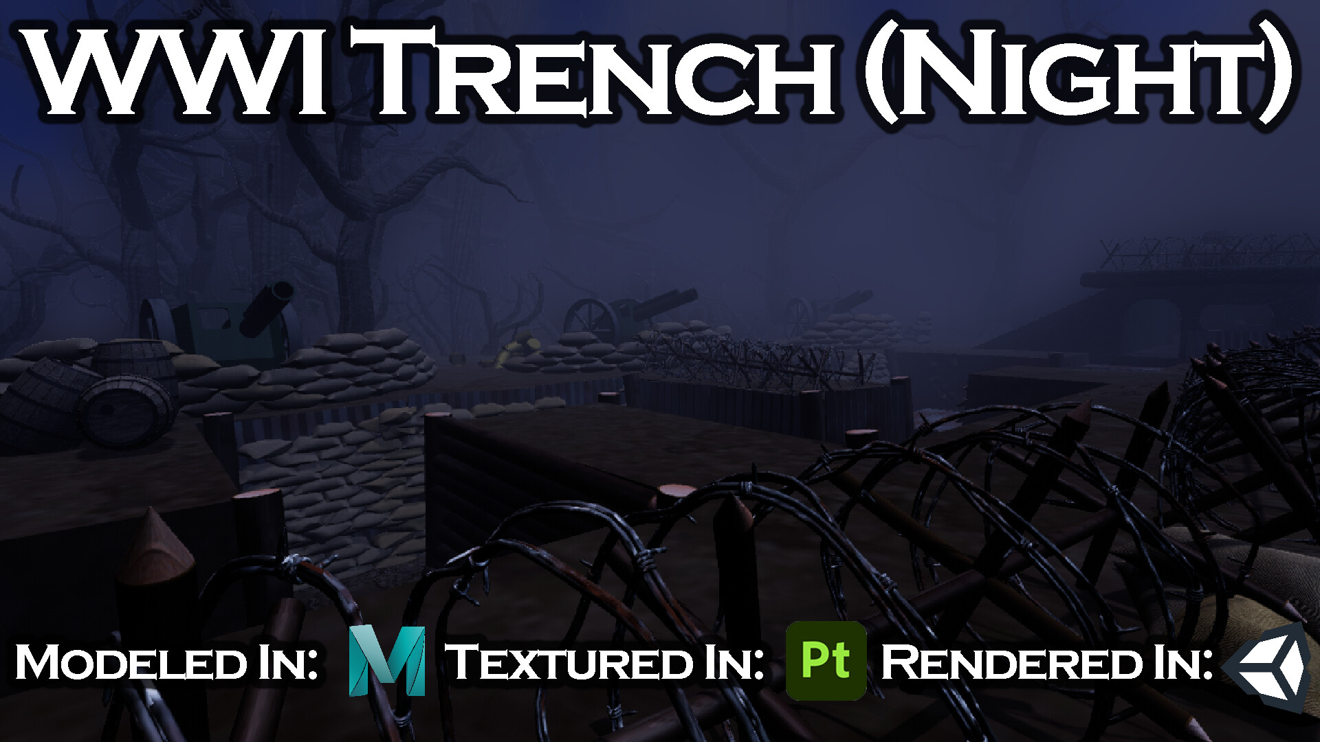 ArtStation - World War I Set Piece Layout (Substance Painter, Maya, Unity)