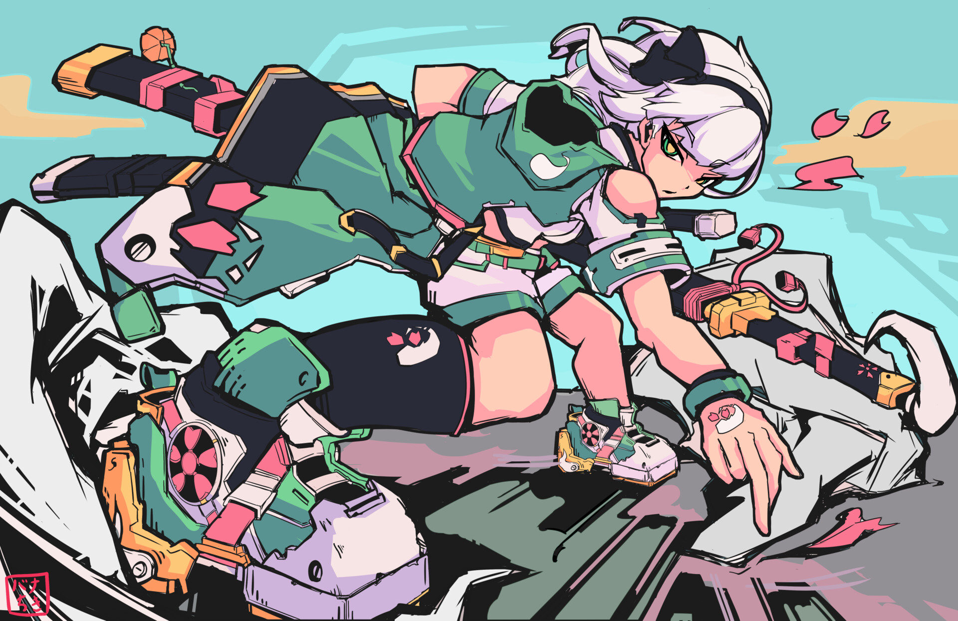 ArtStation - Half human, half spirit, half electric.