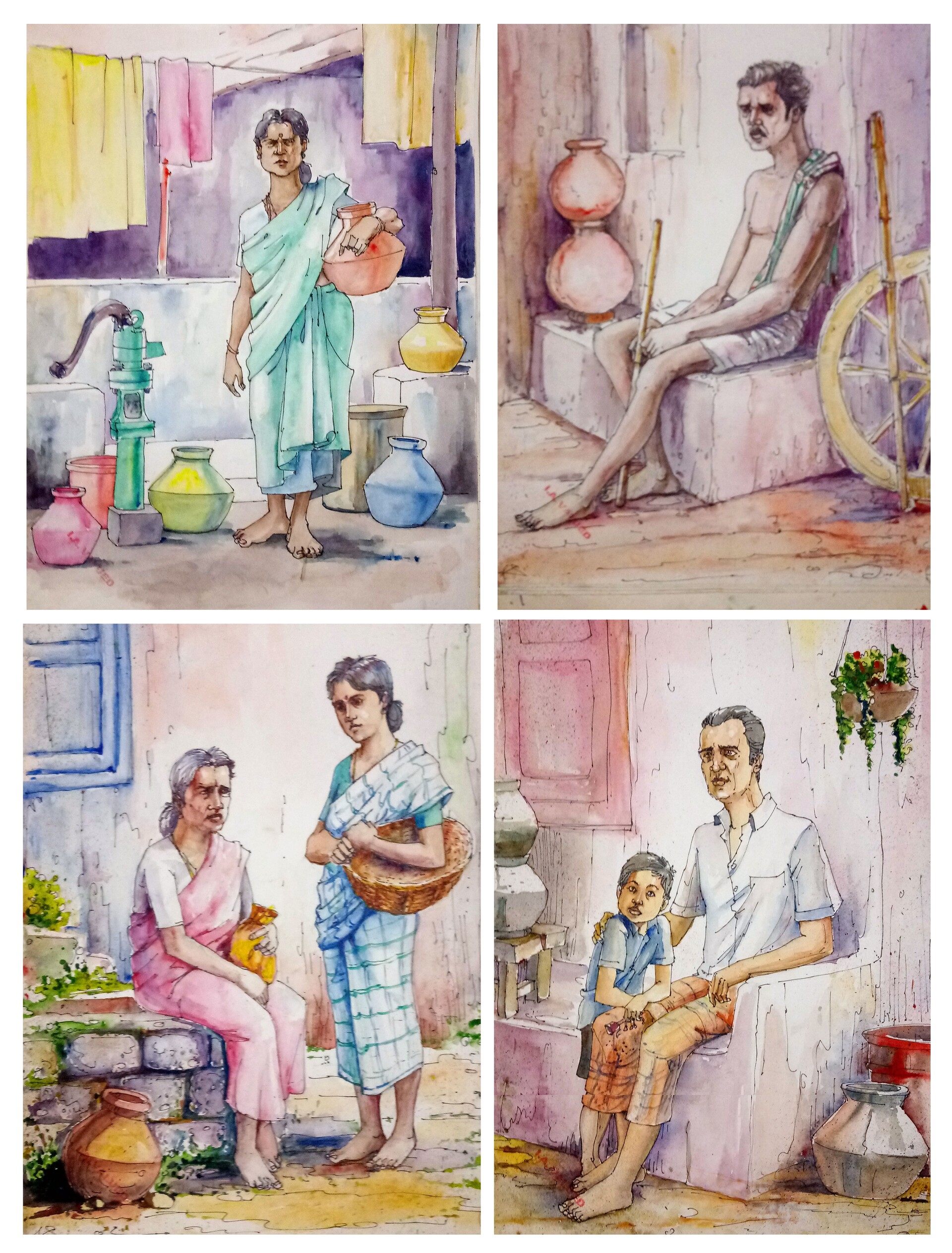 human figure composition drawing