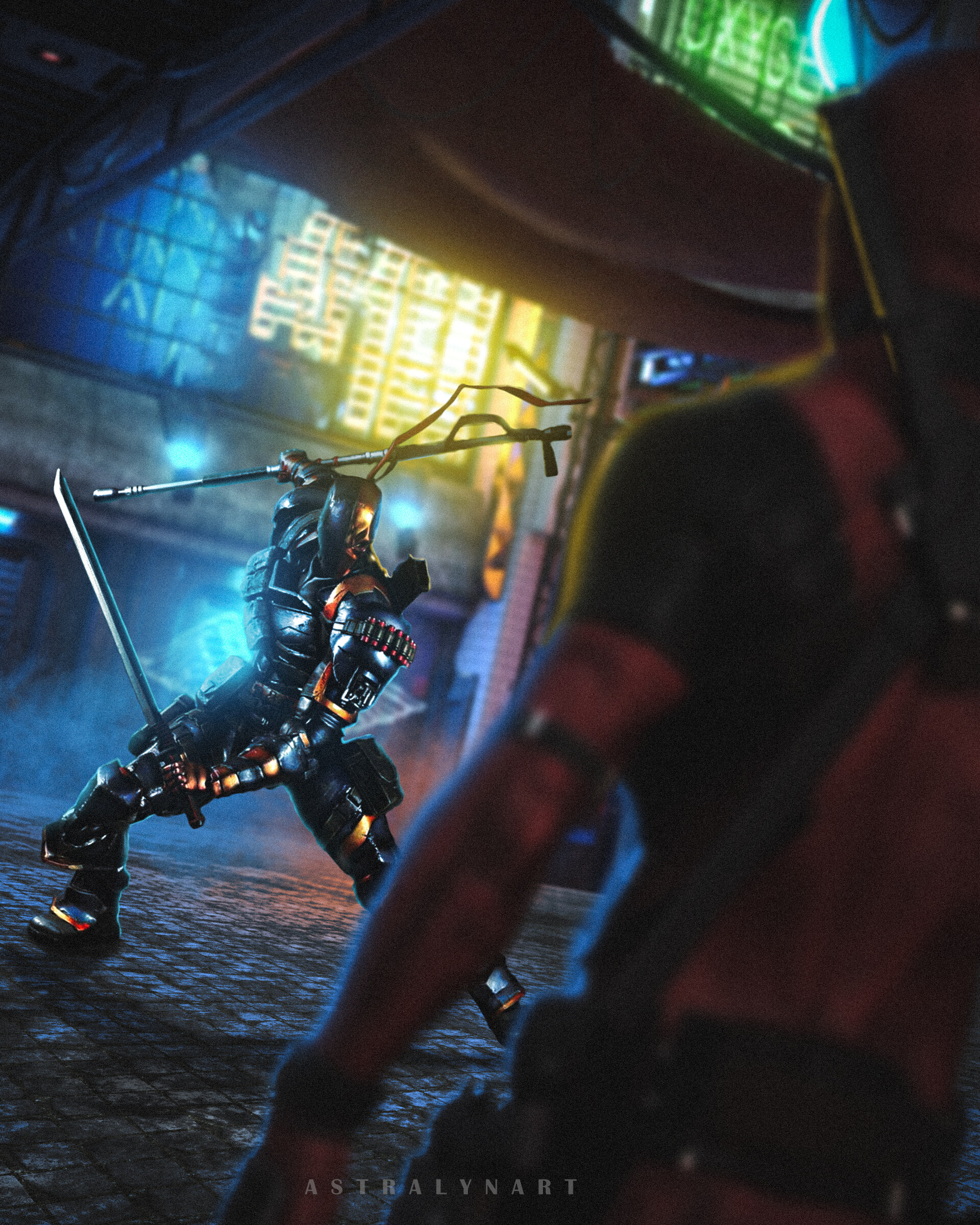 ArtStation - Deathstroke vs Deadpool fan art