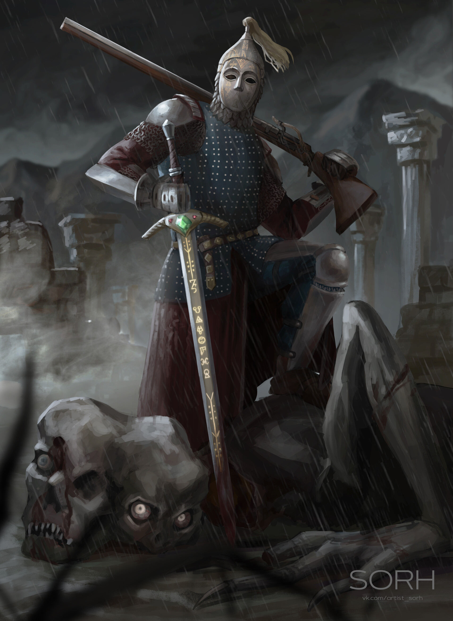 ArtStation - Fantasy Russian warrior from Gobineau (original project)