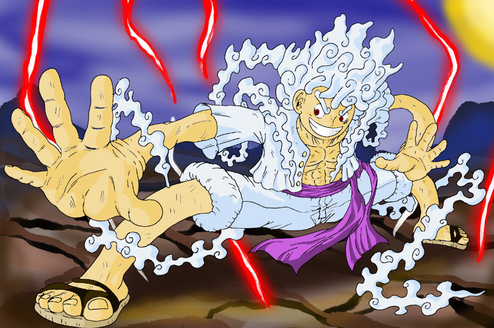 ArtStation - The Drums of Liberation Return! - Gear 5 Luffy