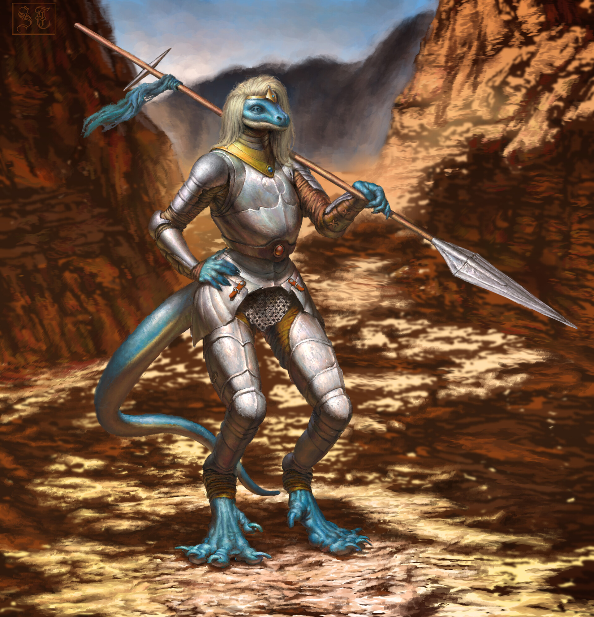 ArtStation - Lizard knight