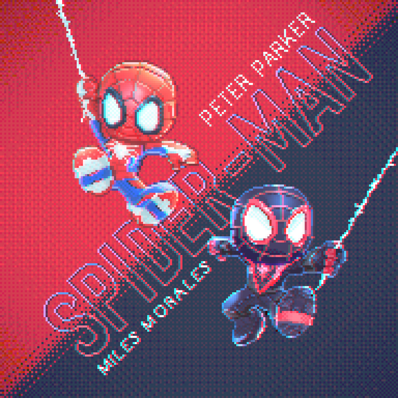 ArtStation - Double Spider-Man [Pixel Artwork]