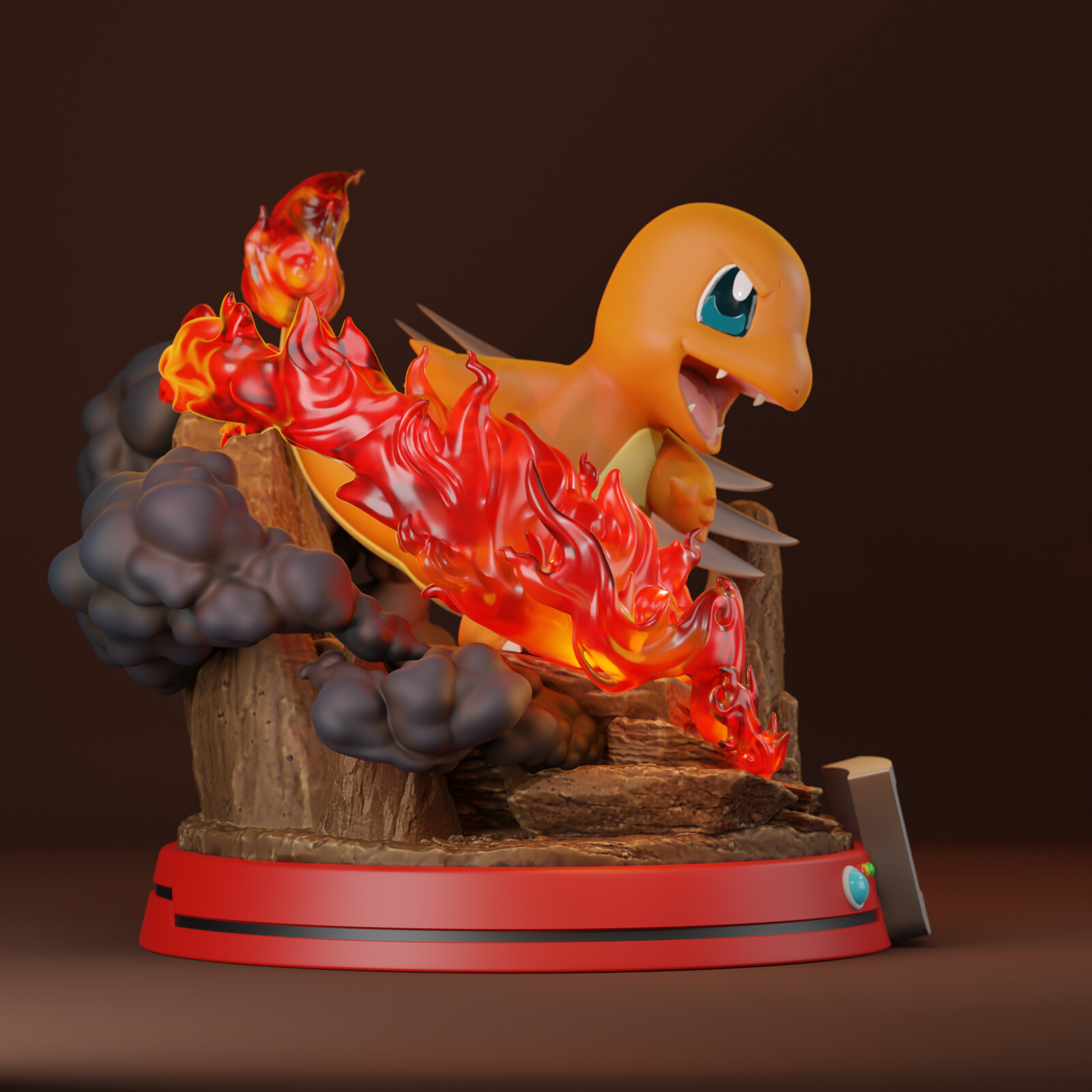 Abraham Meza - Charmander Statue - Pokémon Fanart