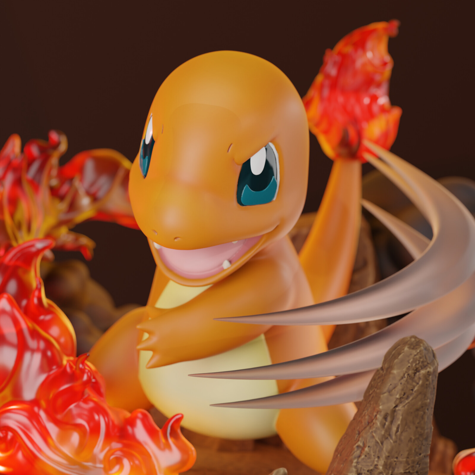 Abraham Meza - Charmander Statue - Pokémon Fanart