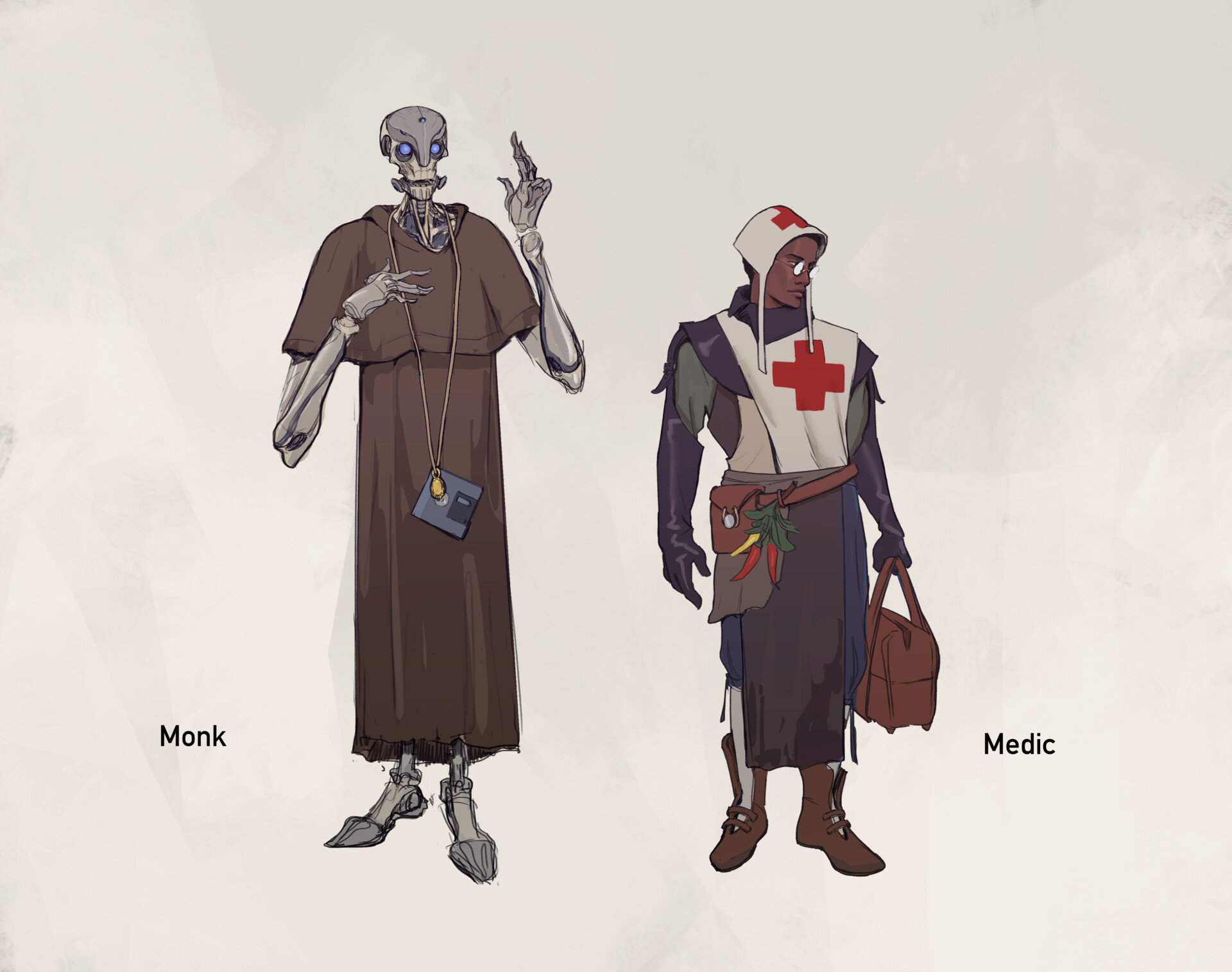 ArtStation - Medieval: Back and Forth (Monk and Medic)