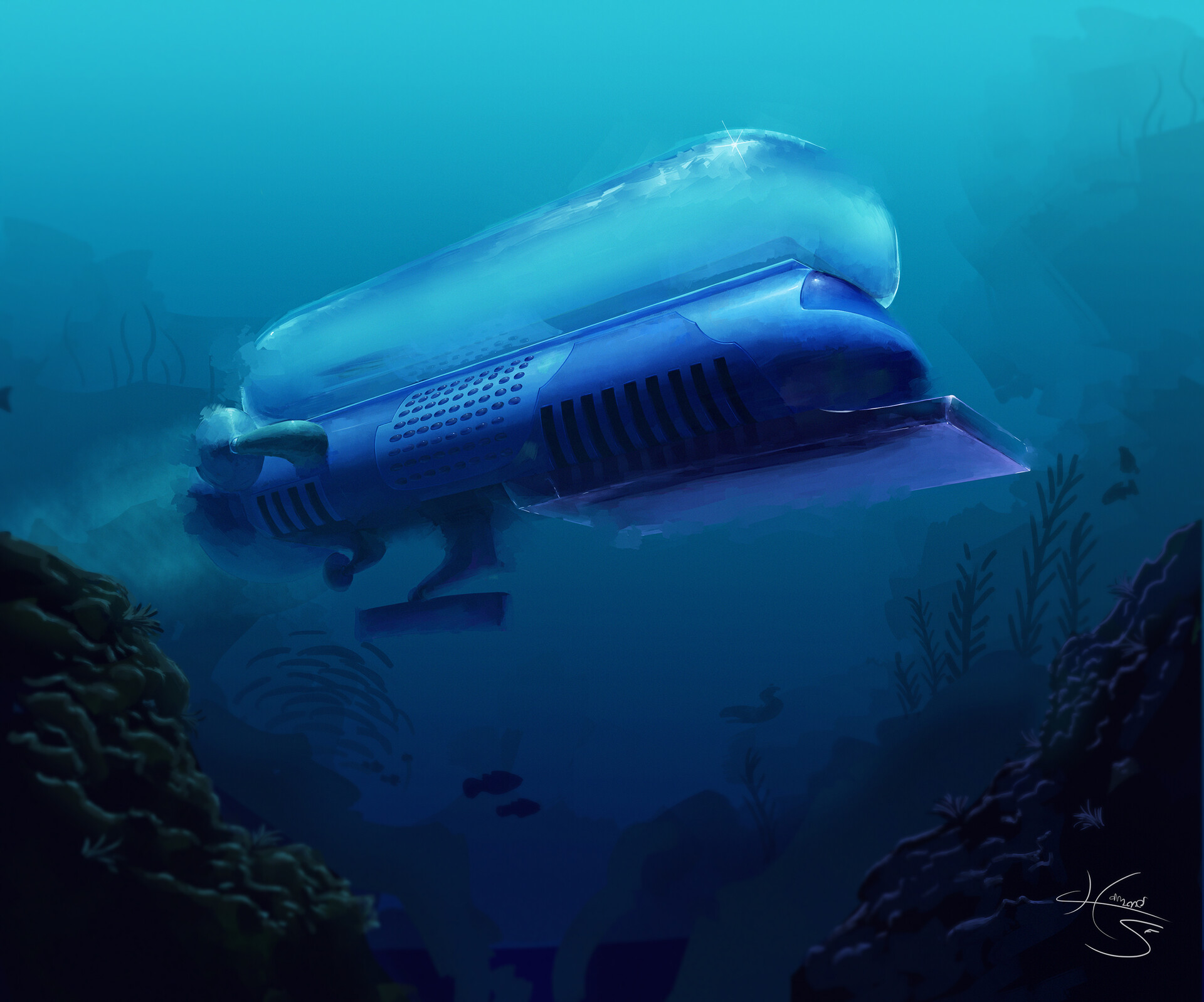 ArtStation - Tourist submarine concept