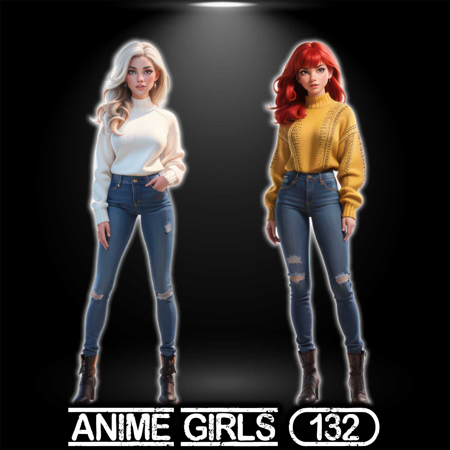 ArtStation - 200 Anime Girls (Cowherd Boots) Images Reference Pack - 4K ...