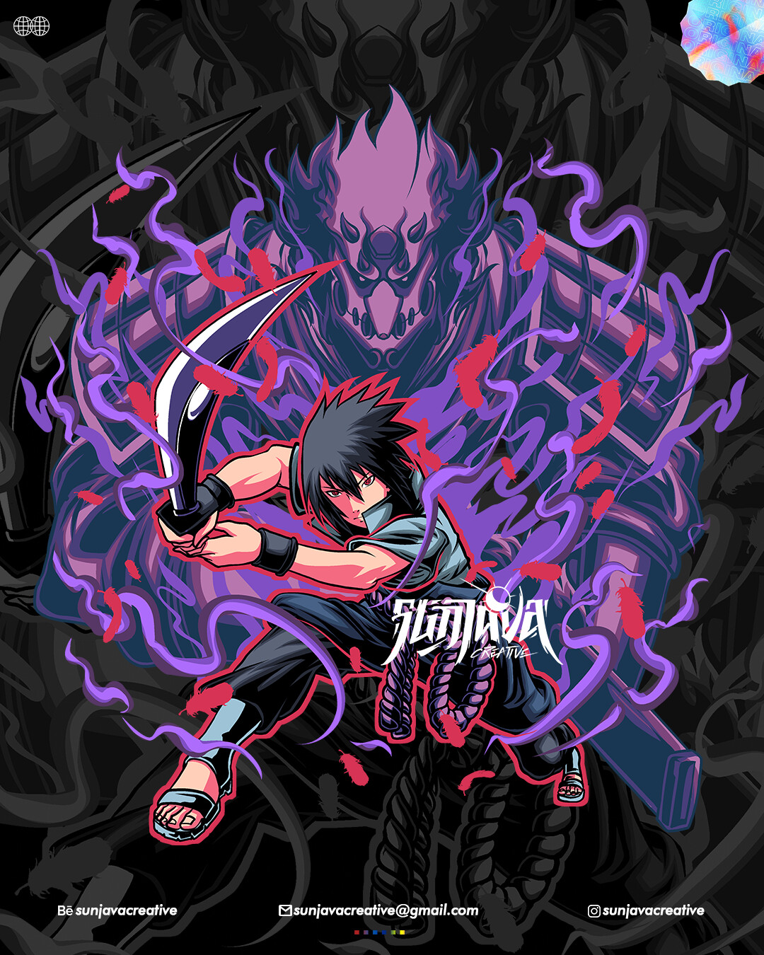 ArtStation - UCHIHA SASUKE - ANIME CLOTHING DESIGN