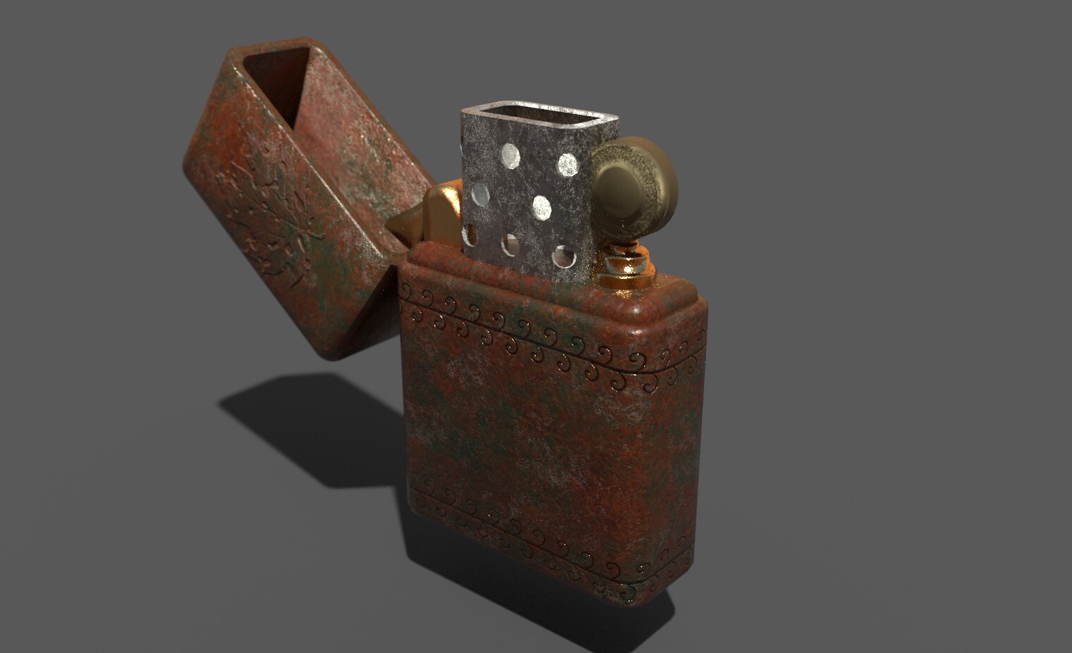 ArtStation - 3d old lighter model