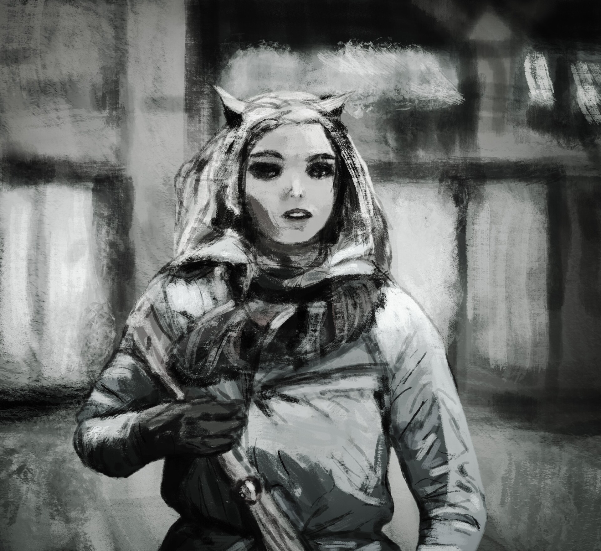 ArtStation - Winter Neko