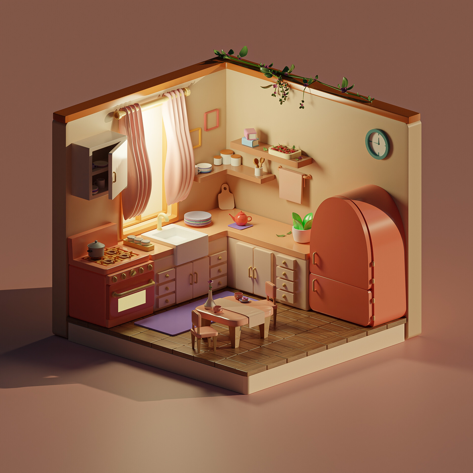 ArtStation - 3D graphics - kitchen