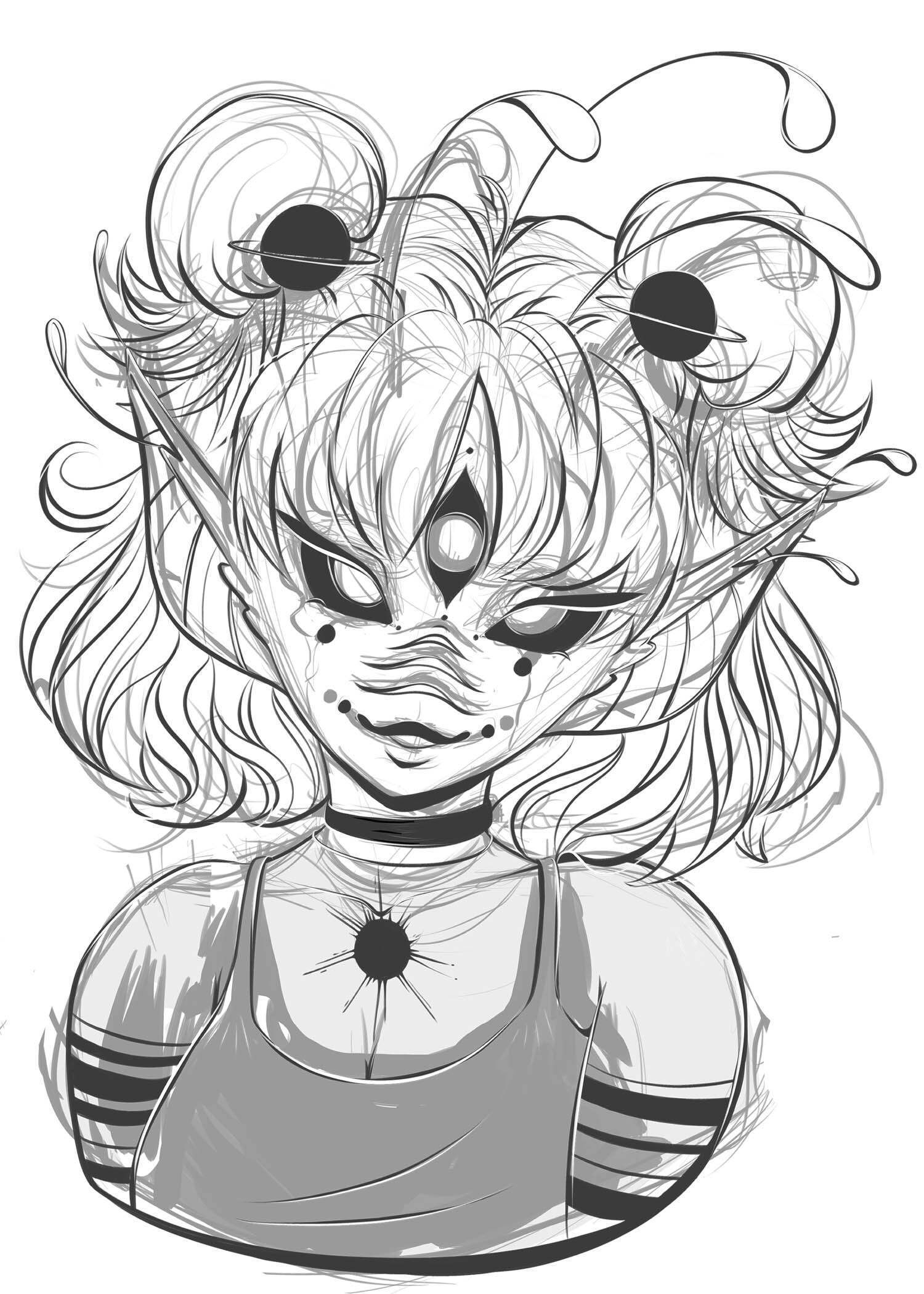 ArtStation - "Alien Girl" Sketch