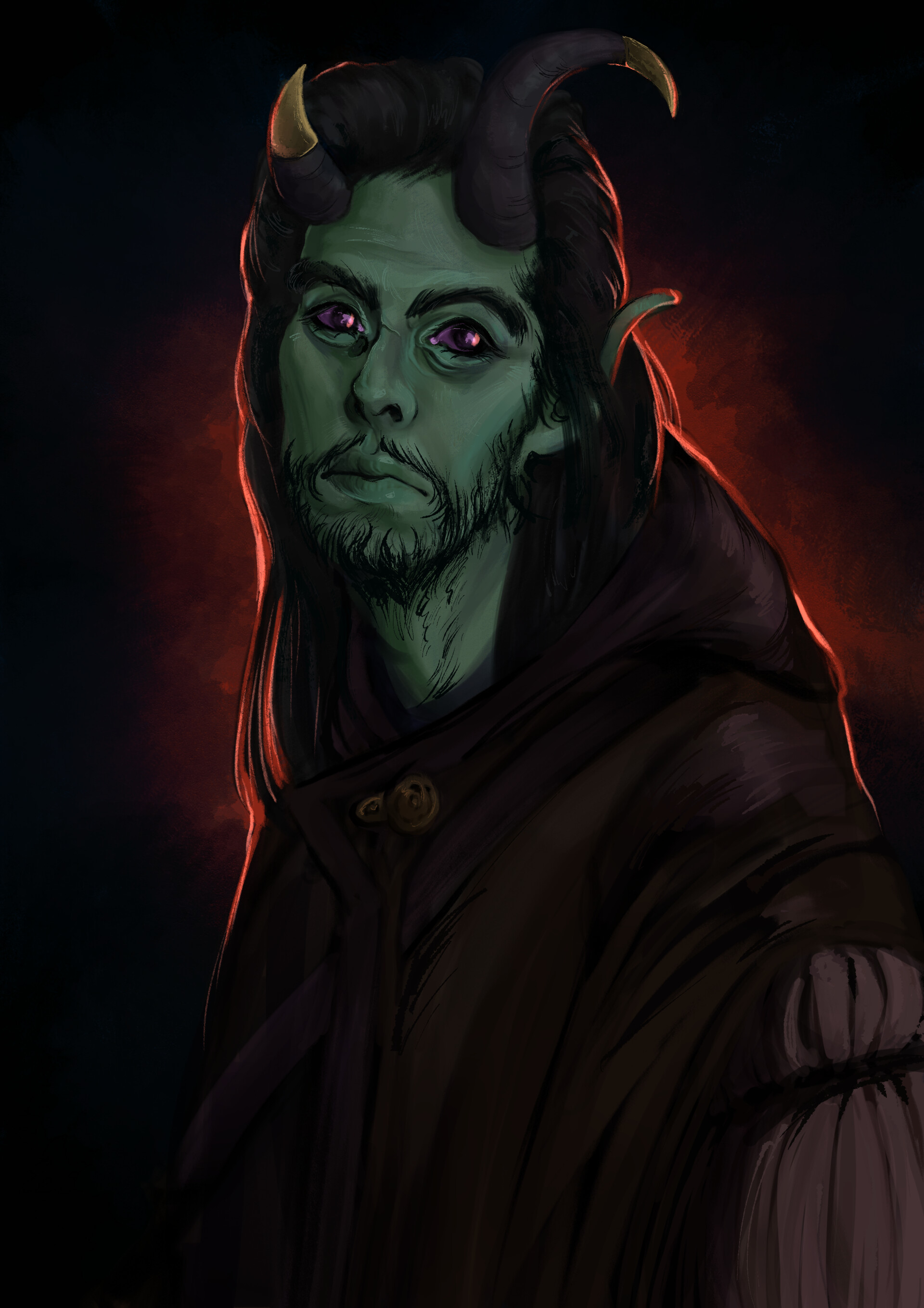 ArtStation - Tiefling Sorcerer