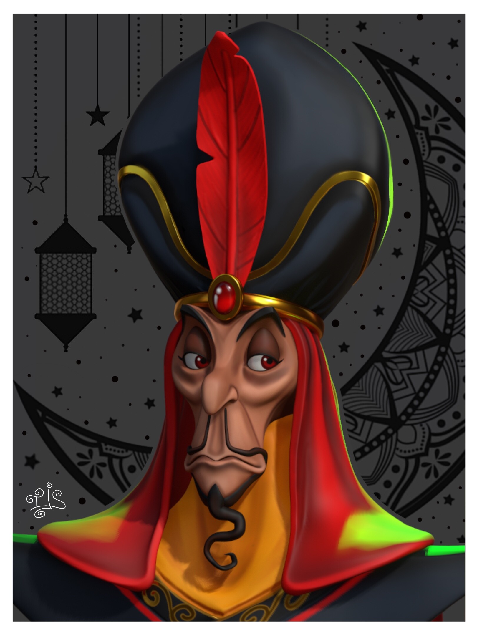 Jafar Aladdin Concept Art For