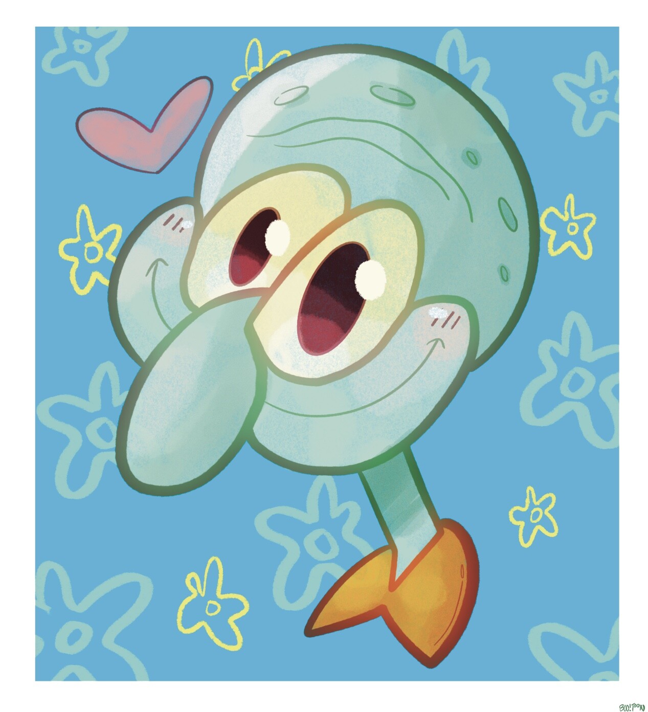 Squidward Happy