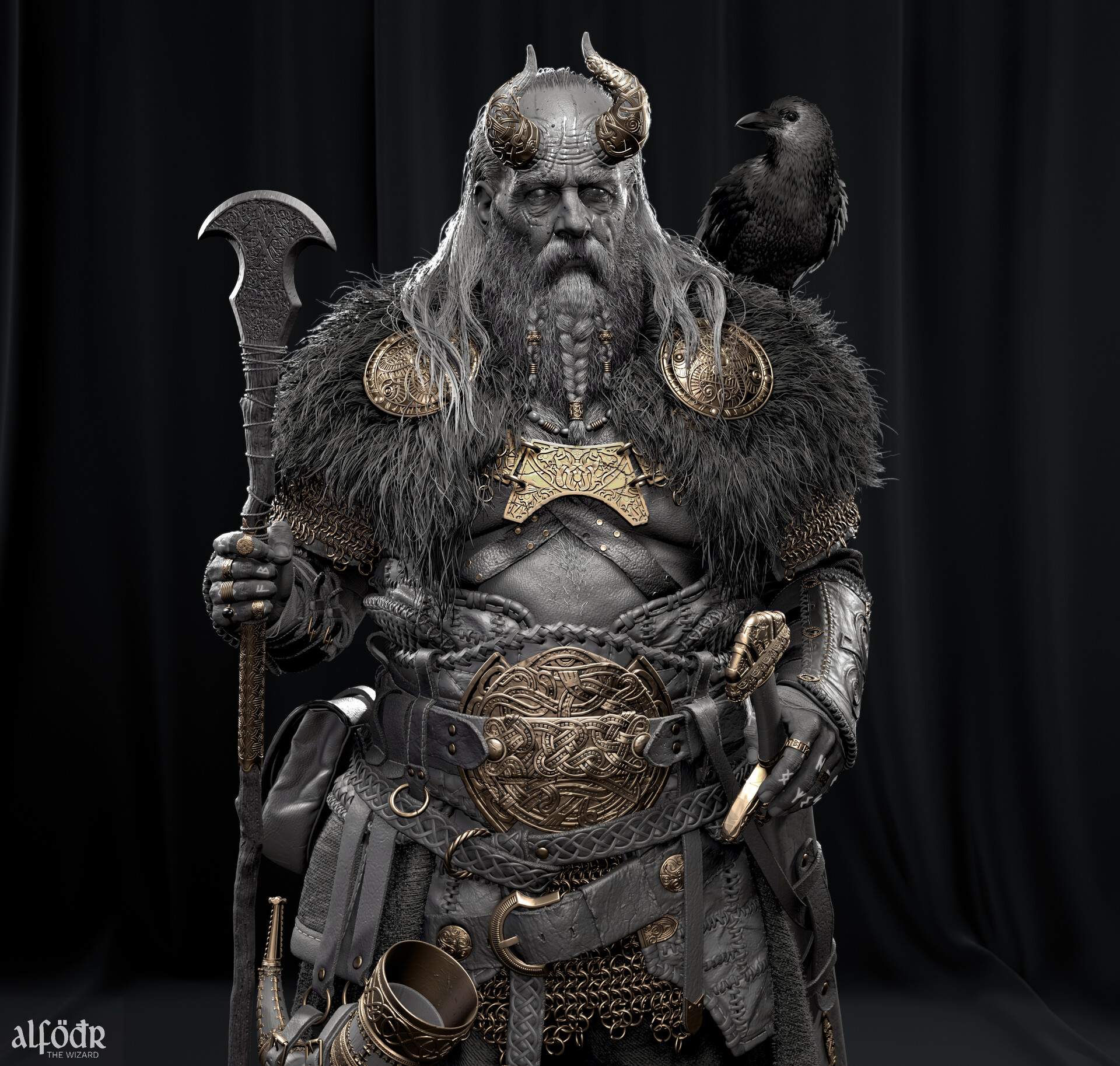 Nishas - Odin Alföðr - Realtime - High Poly