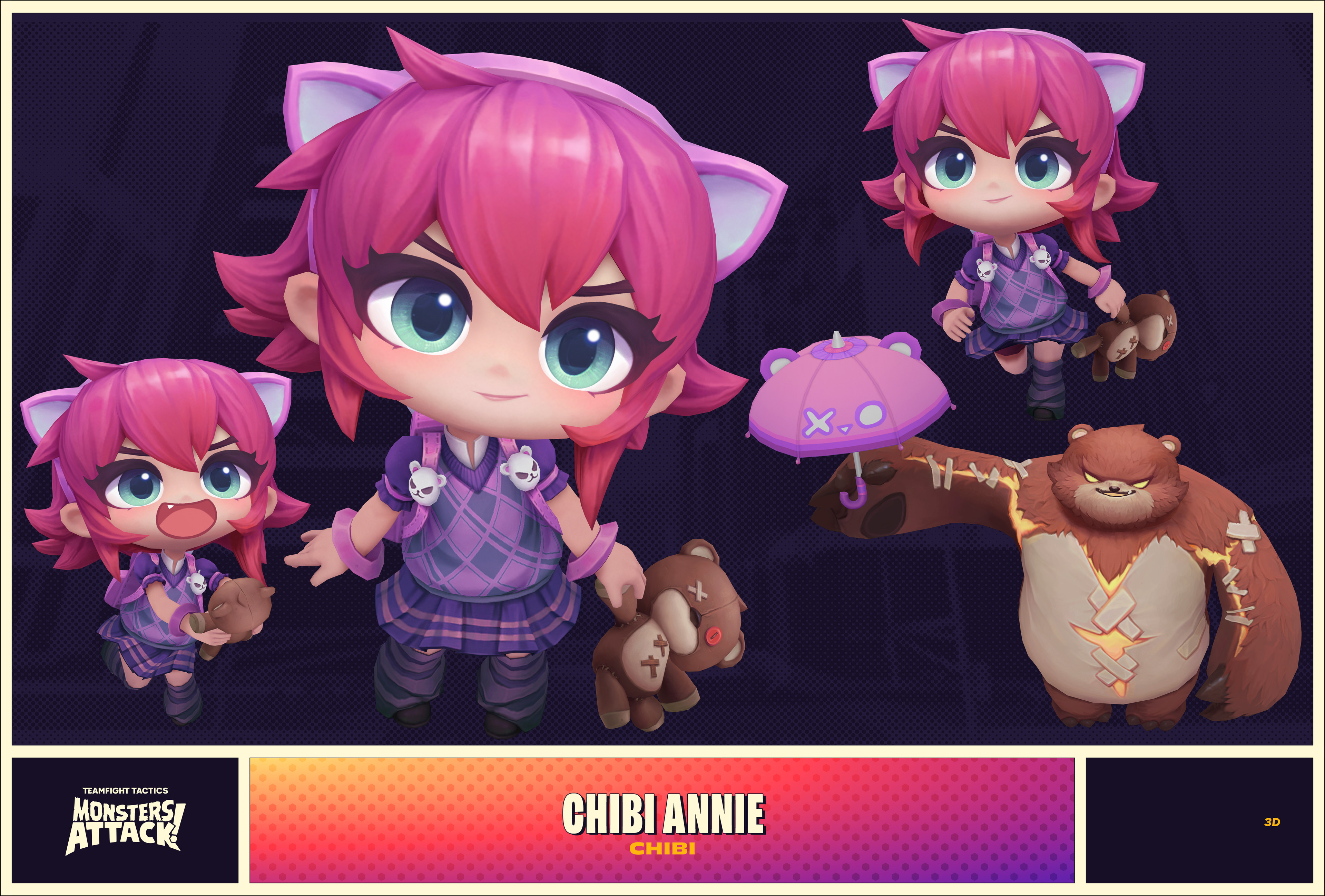 Kudos Productions - Teamfight Tactics | Set8 Monsters Attack | Chibi Annie & Boom