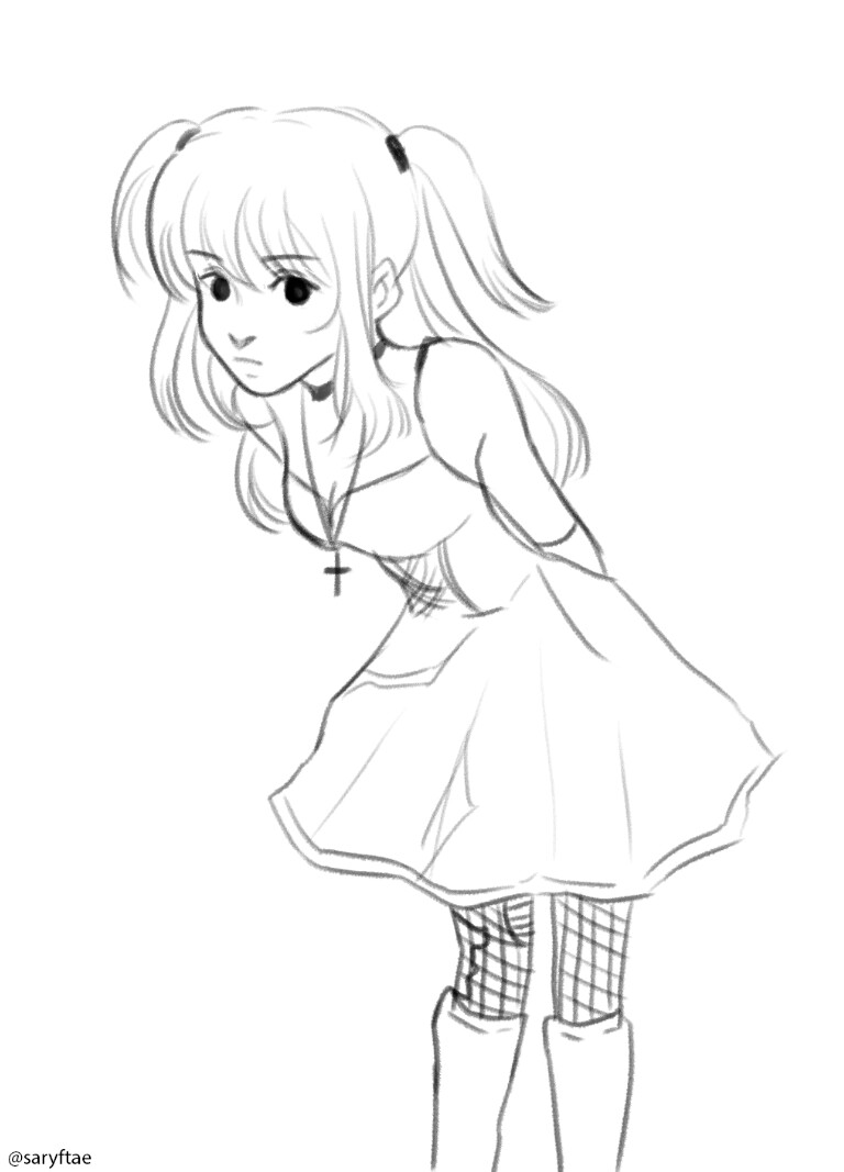 misa death note coloring page