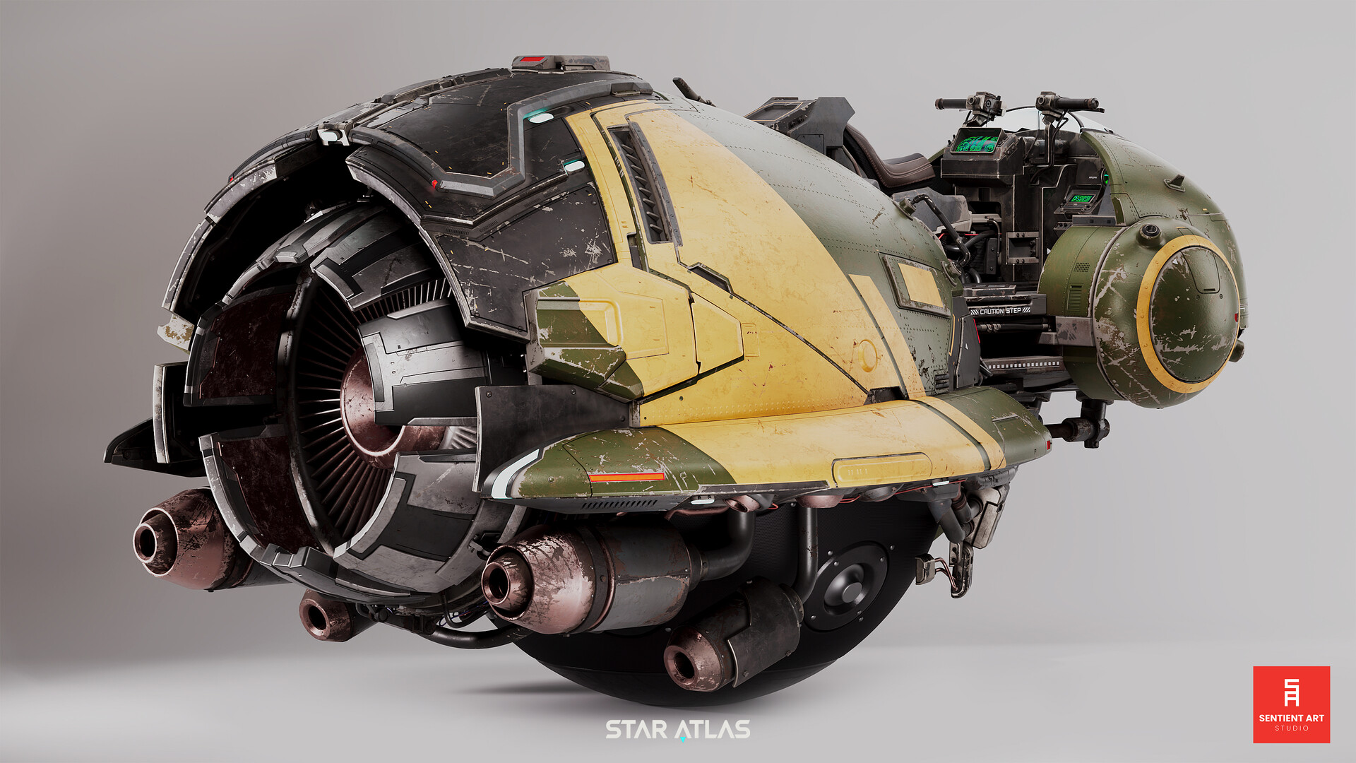 Sentient Art - Unibomba Spaceship - Star Atlas