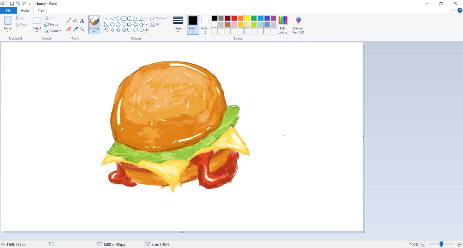 ArtStation - Beef Burger | MS PAINT PRACTICE