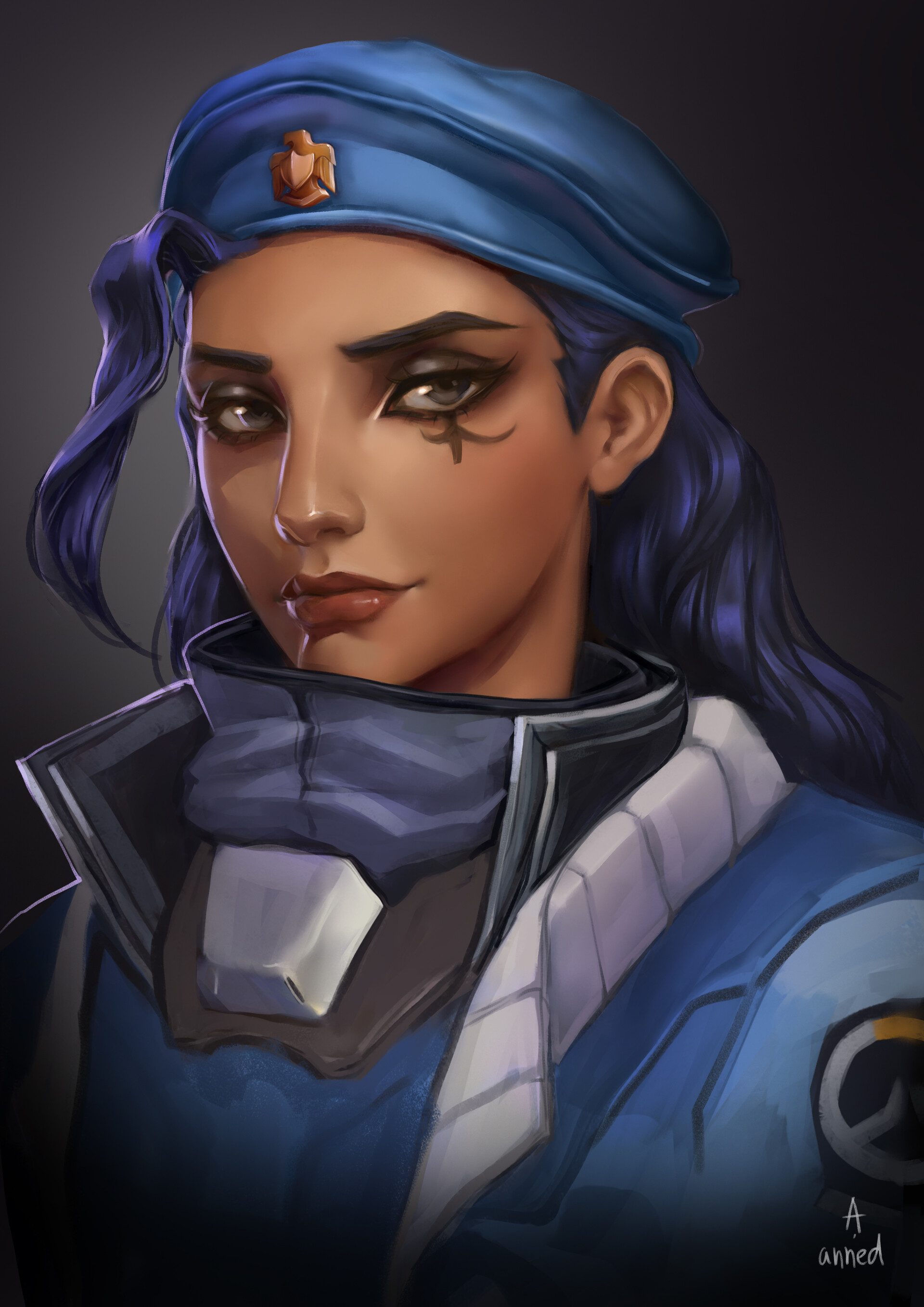 ArtStation - Captain Amari Ana Overwatch fanart