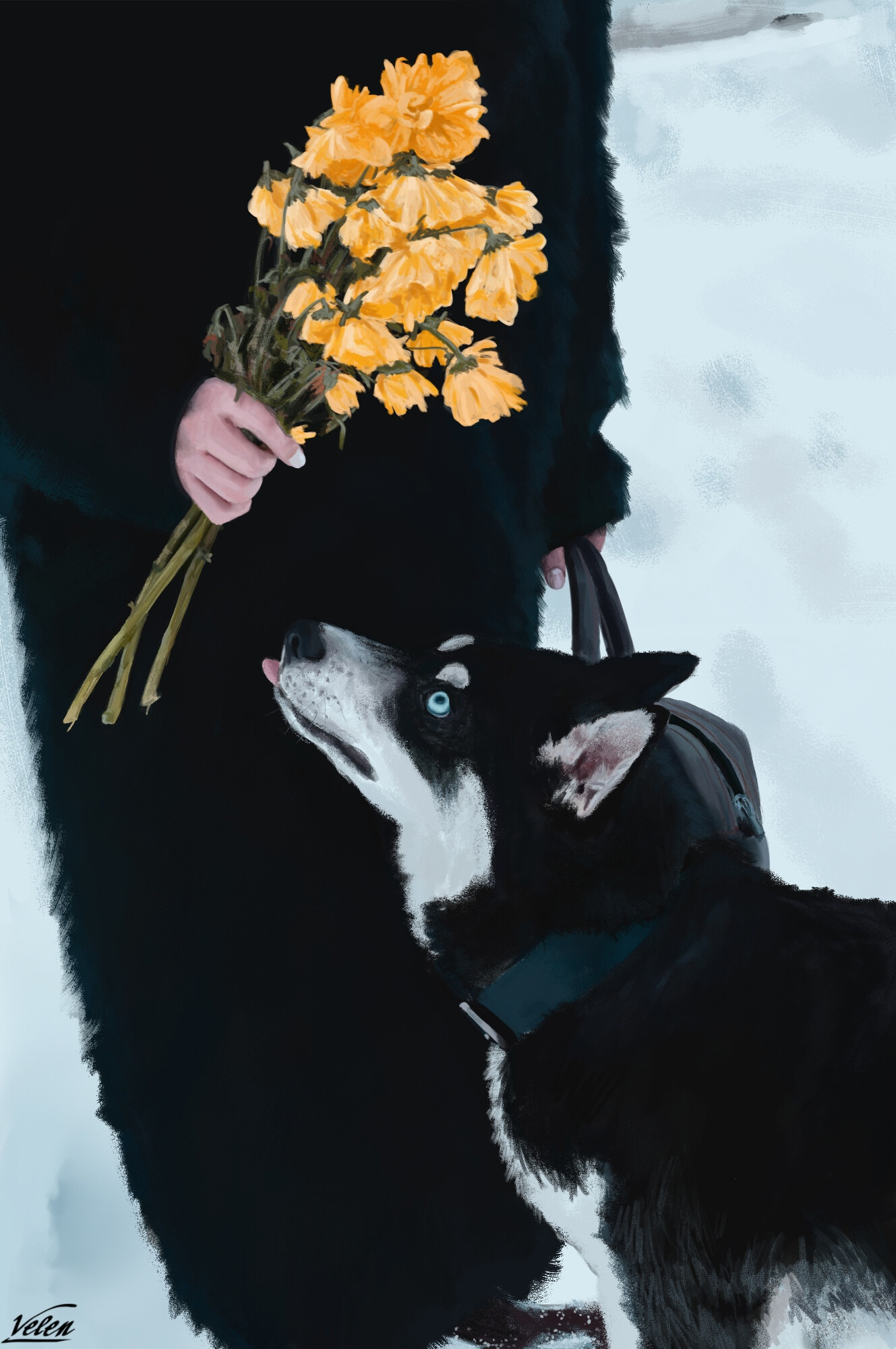 ArtStation - Flowers in winter