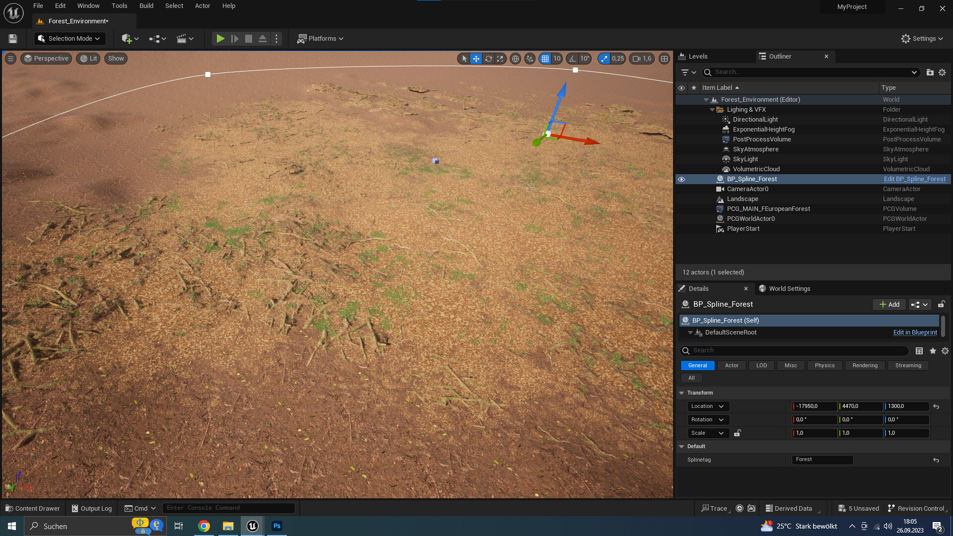Maximilian Erban - European Forest - Unreal Engine 5.2 PCG Environment