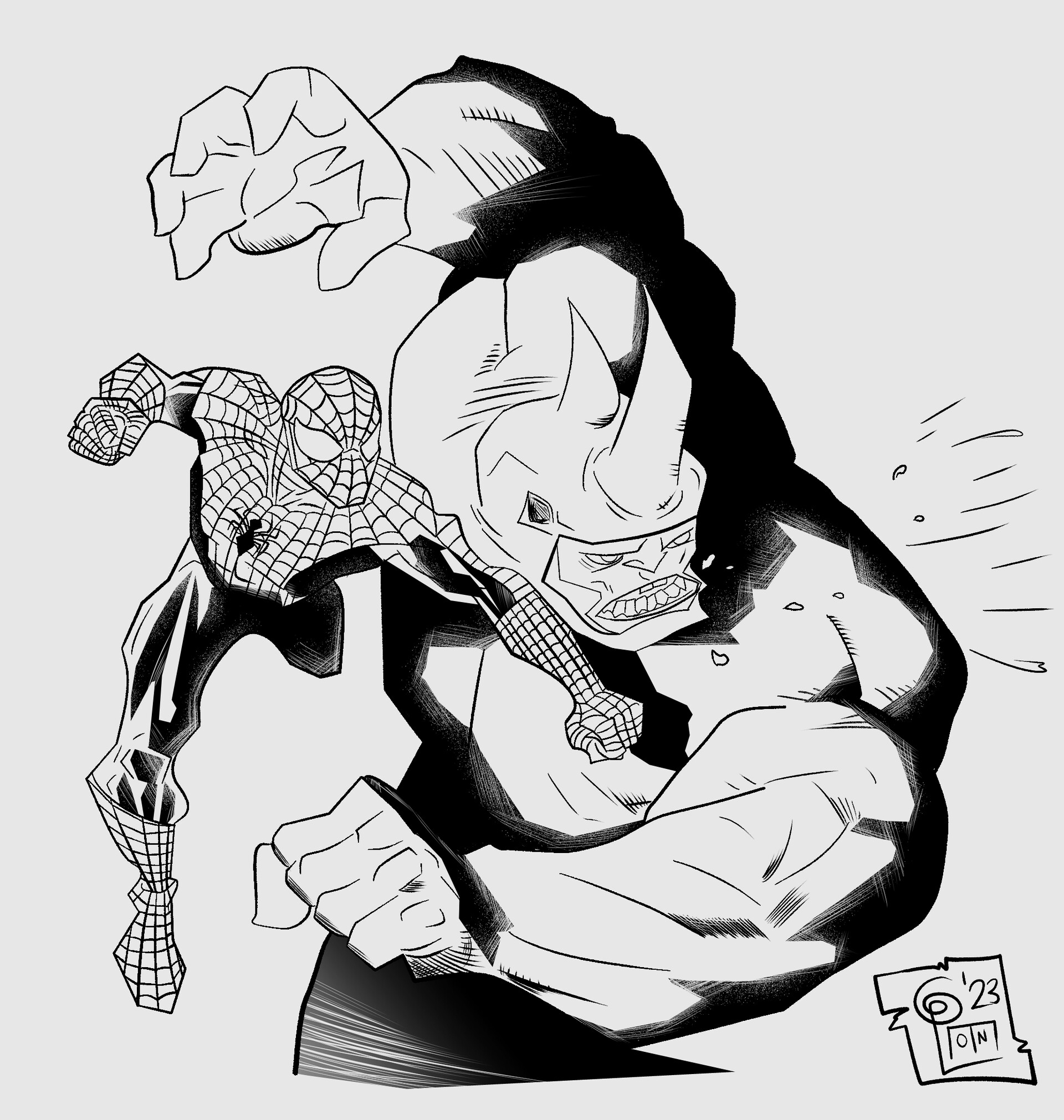 spiderman rhino coloring pages