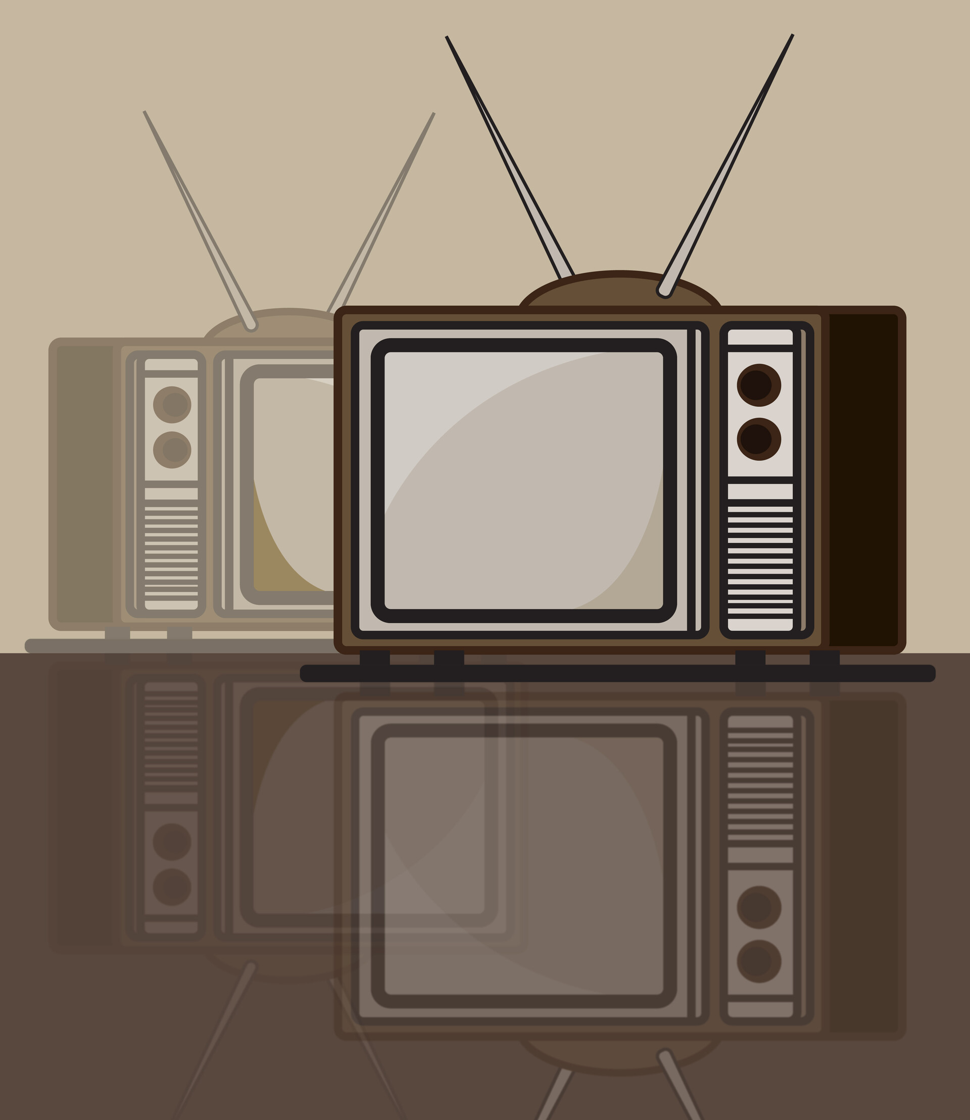 Artstation Nostalgic Vibes Vintage Tv Vector Illustration